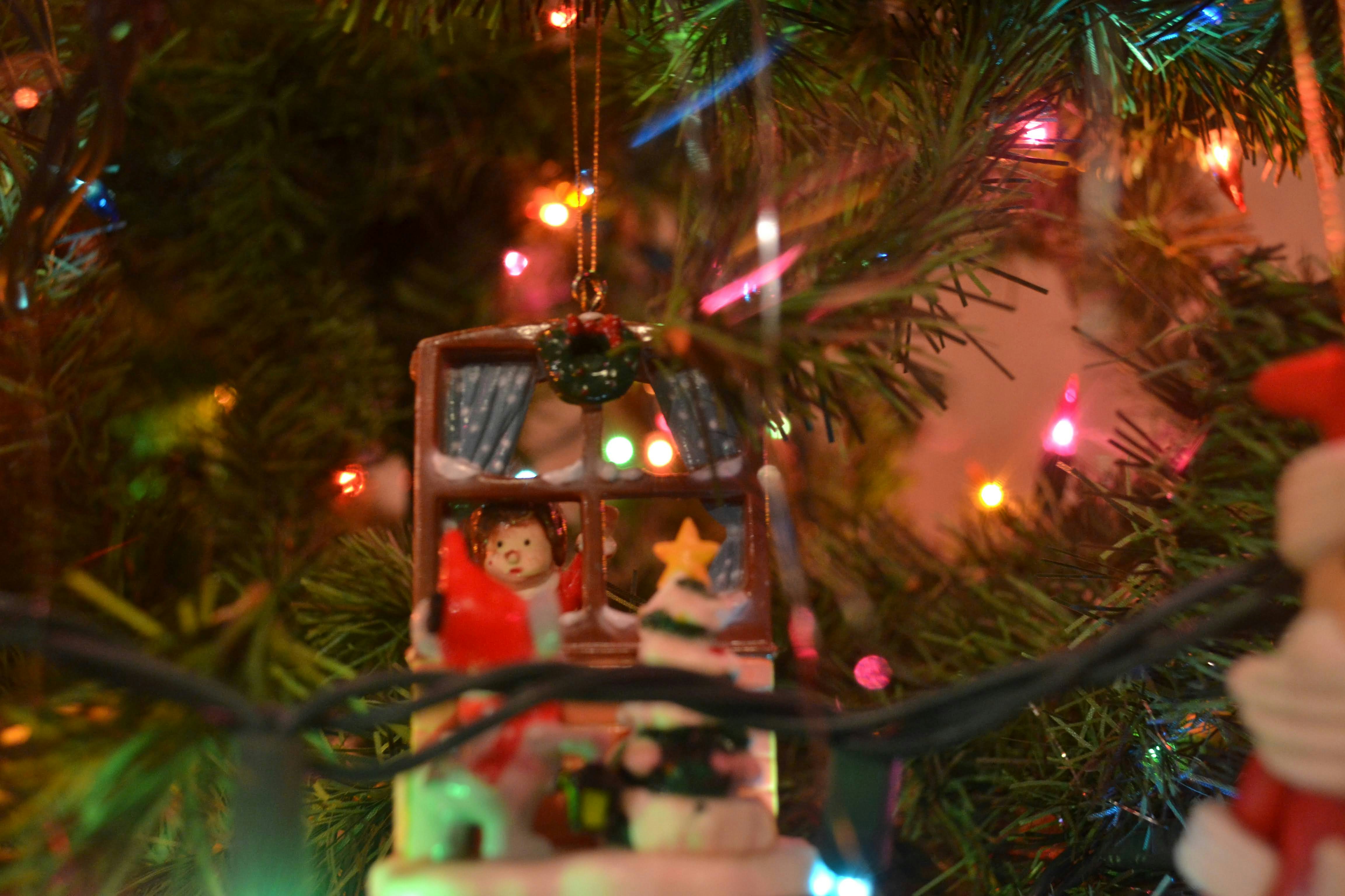 Tiny Ornaments, Big Christmas: A Jingle-Laden Scene in the Tree