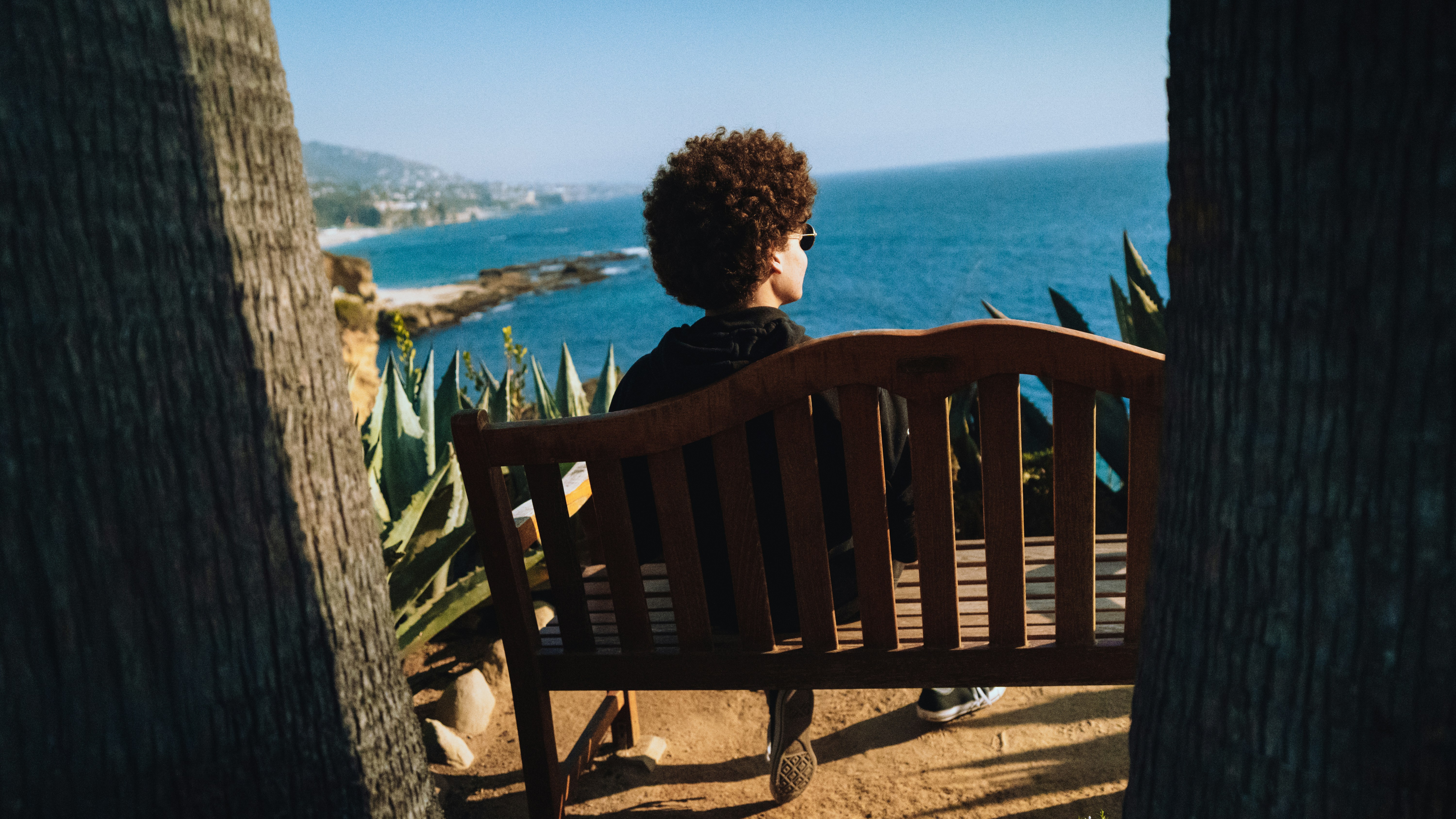 Portrait of musician, Lucas Johnson. Photoshoot in Laguna Beach, Orange County, California. Photo by Marty O'Neill of Drastic Graphics ®