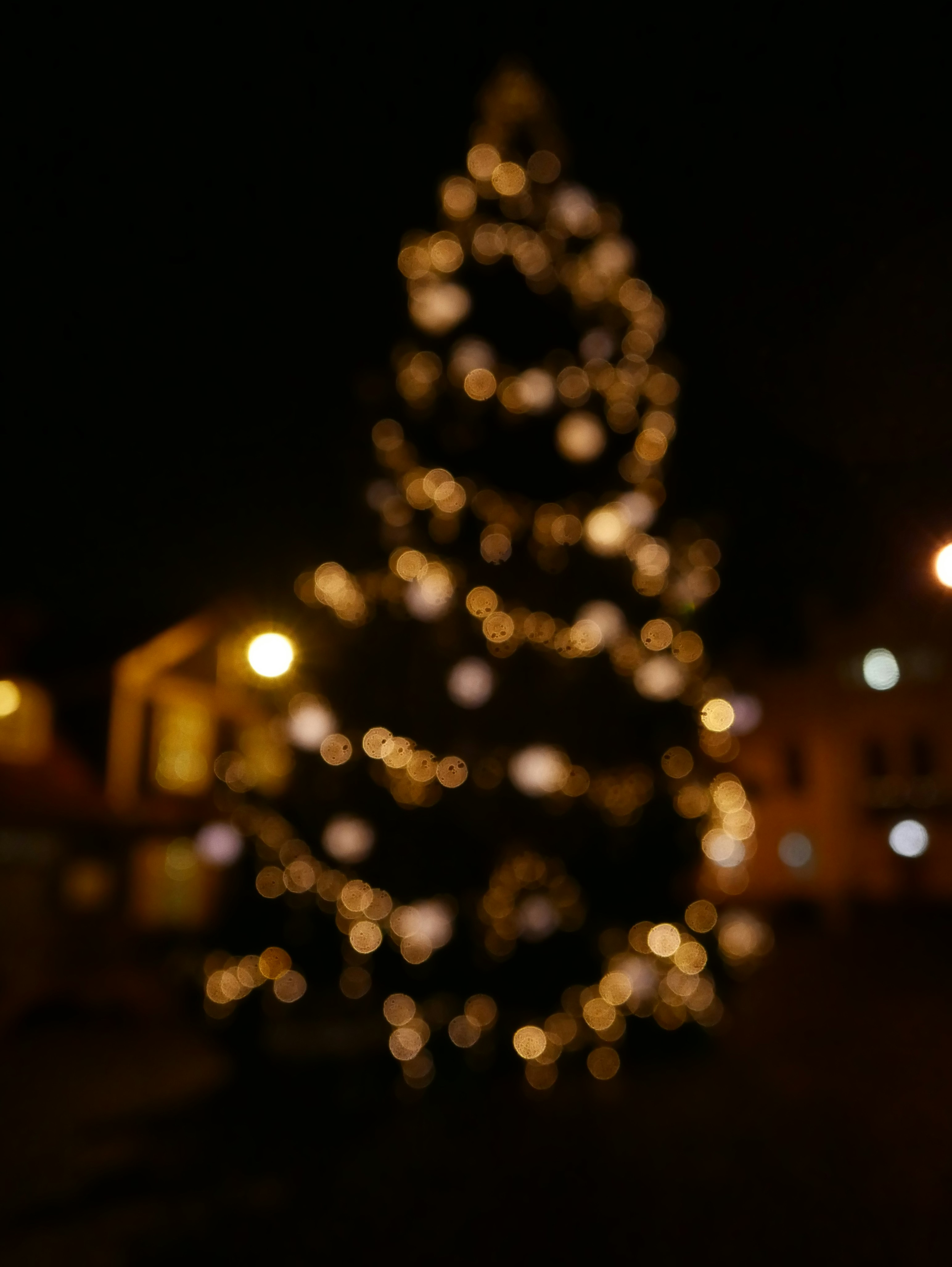 Yellow lights on the street during night time photo – Free Christmas ...