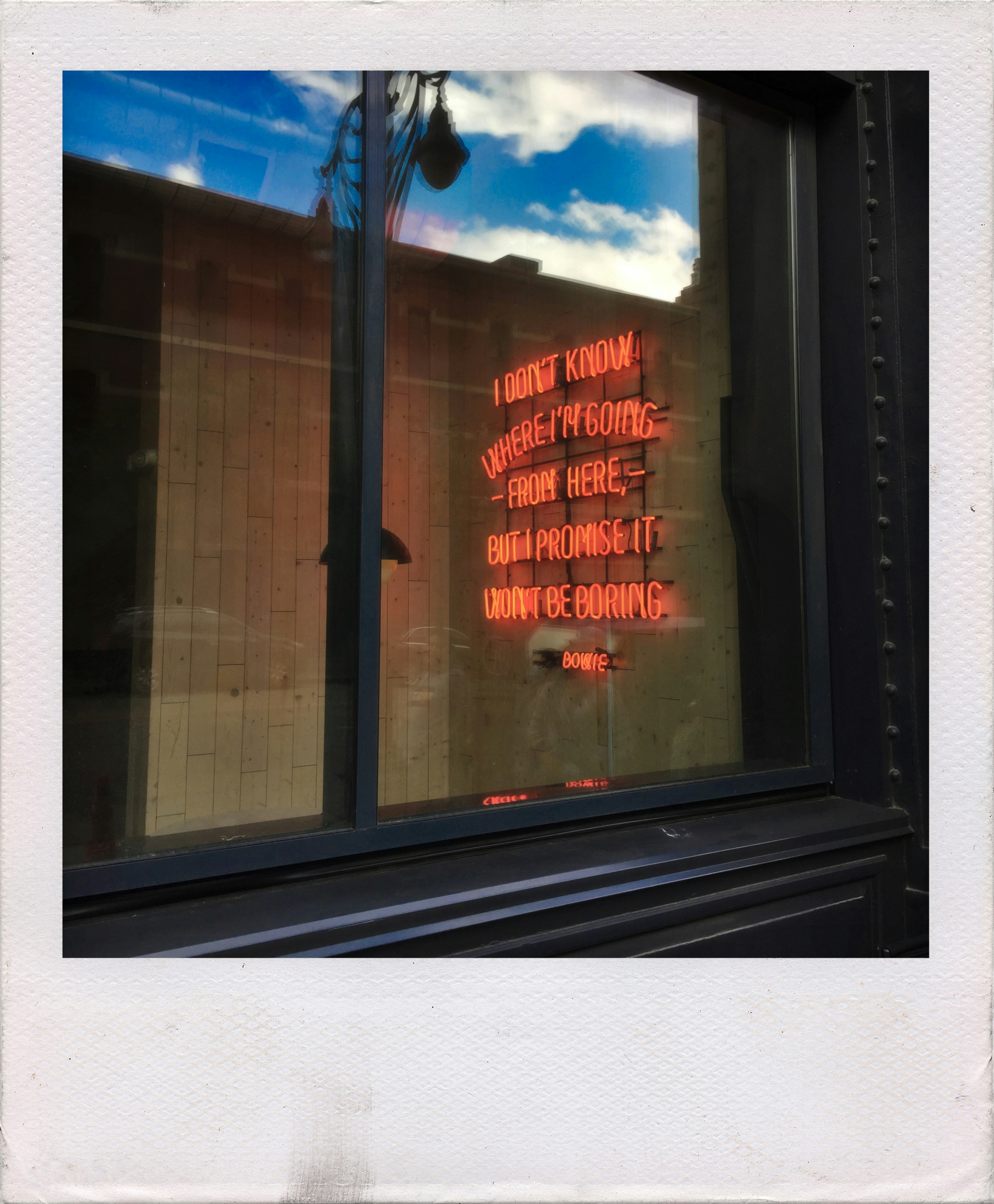 Neon Reflections of Uncertainty