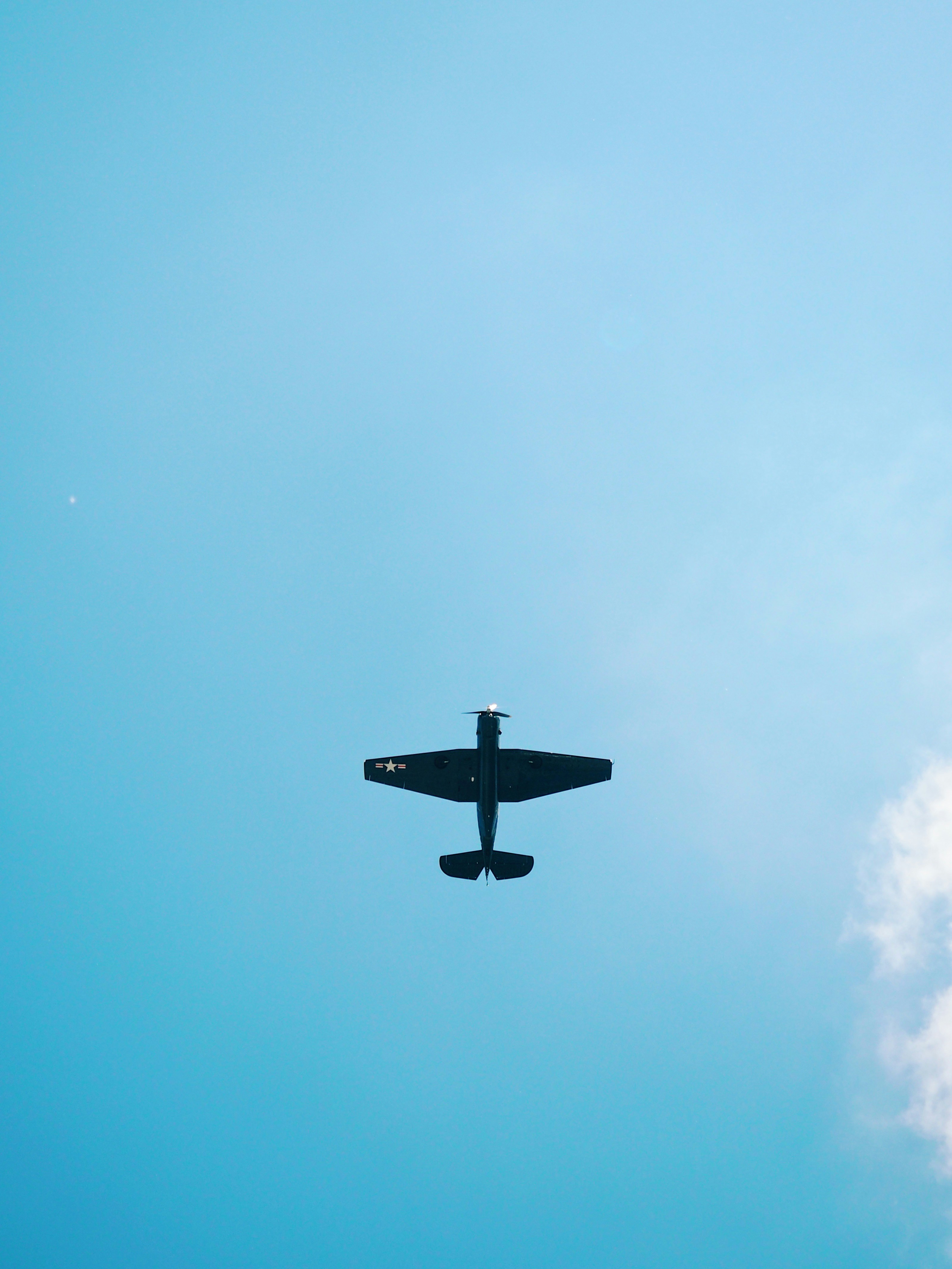 Black airplane flying in the sky during daytime photo – Free Blue Image ...