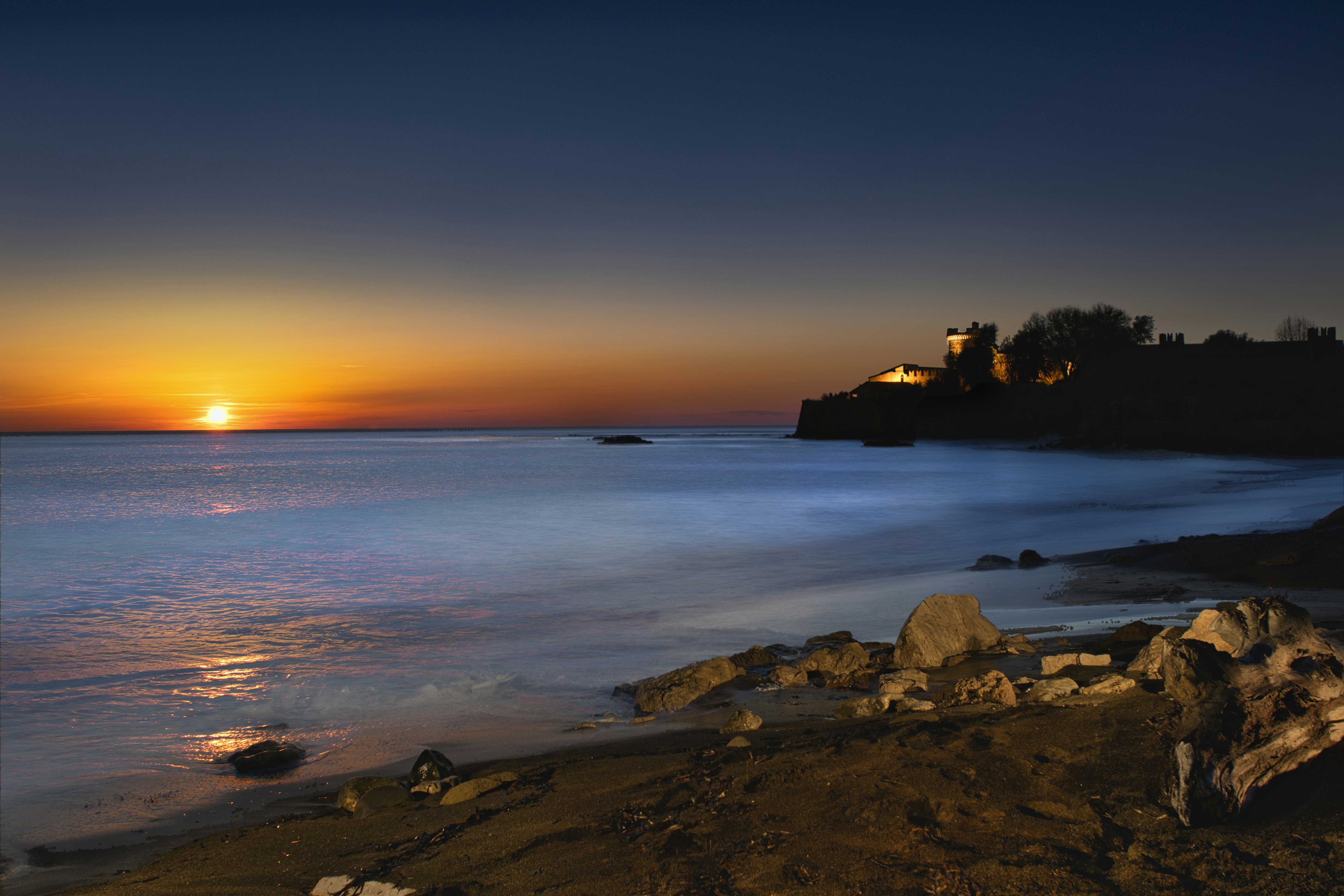 Twilight Serenity Over Coastal Horizon