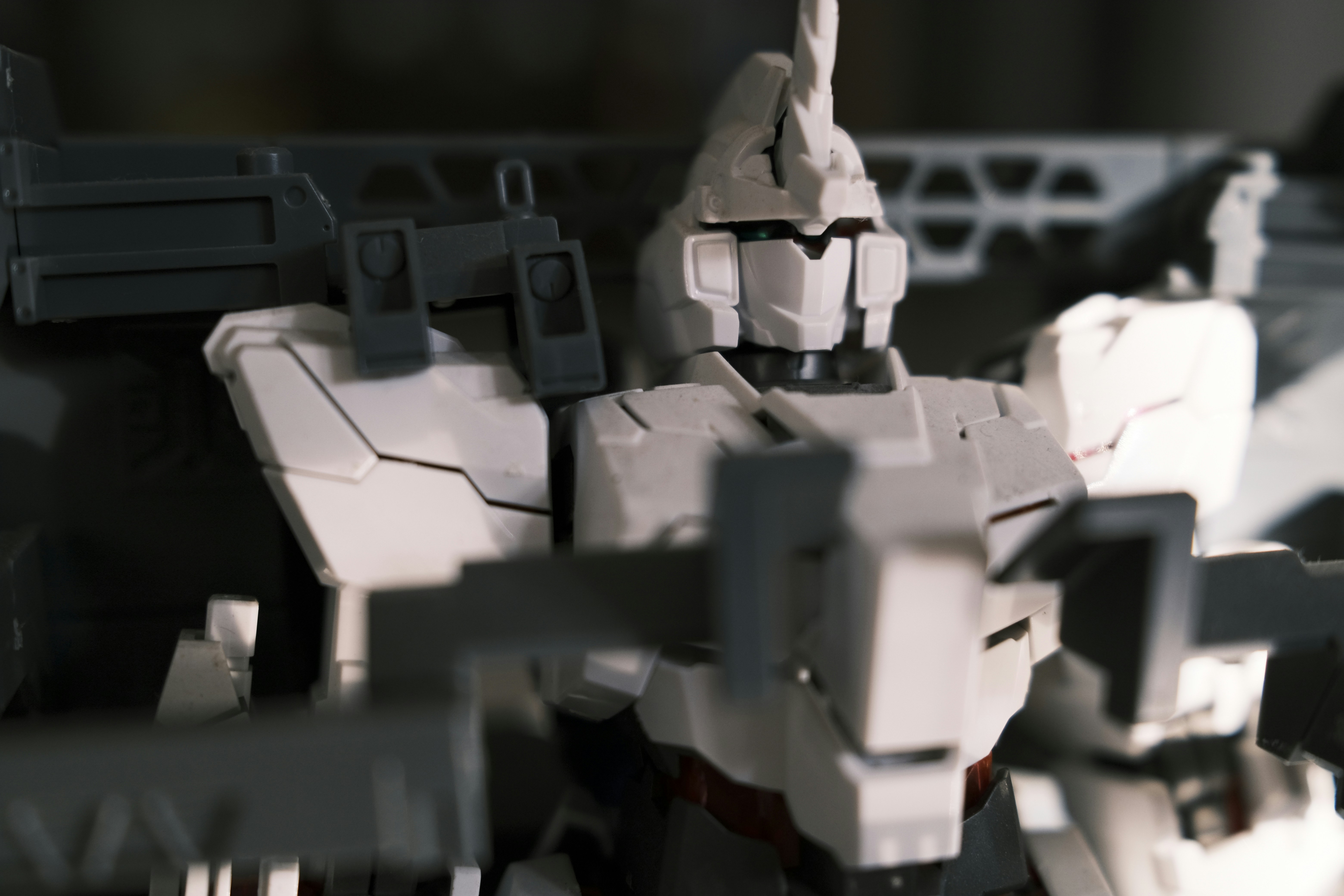 white and black robot toy