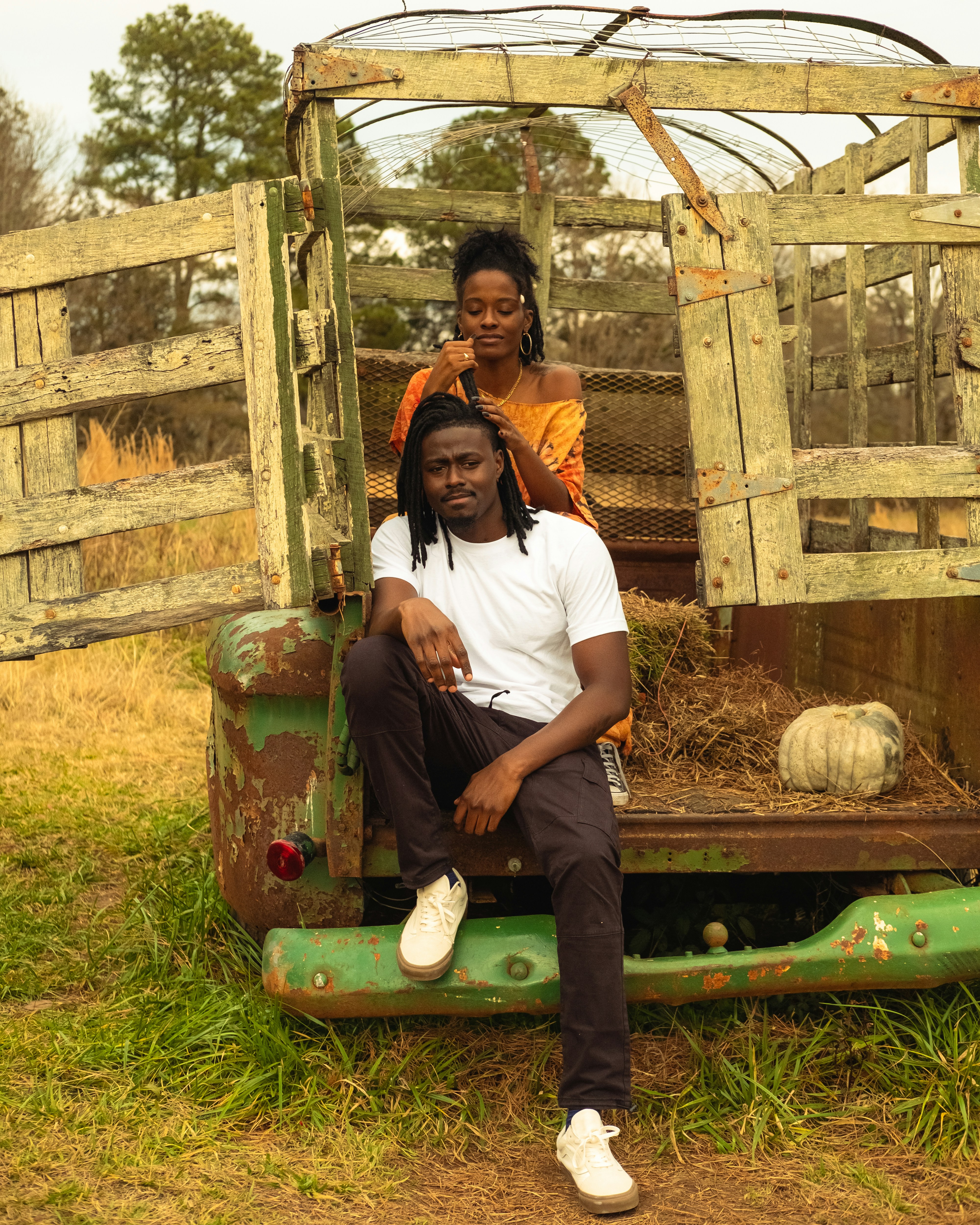 Anchored in Rust: A Quiet Portrait in a Weathered Farm Truck