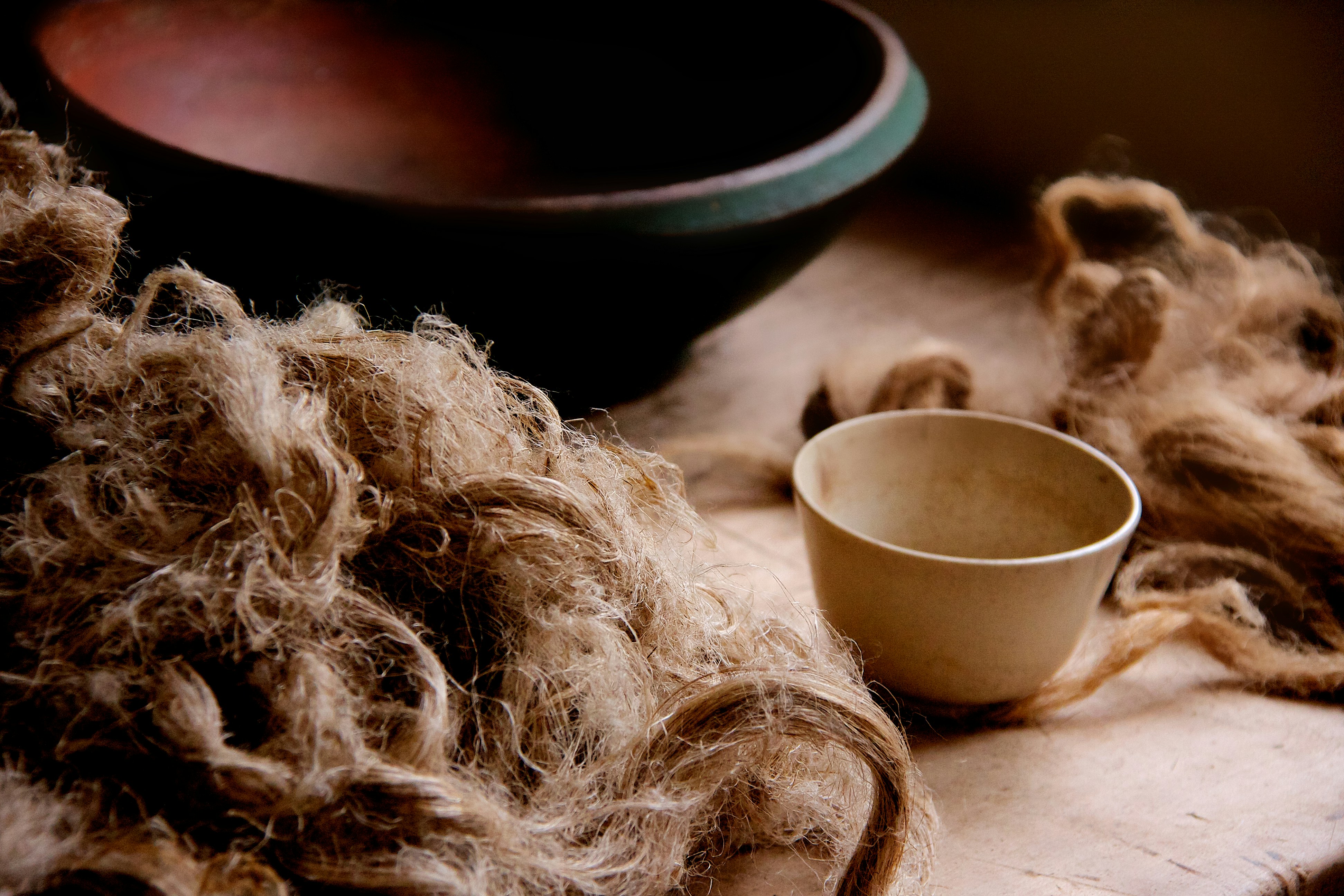 White fur textile beside white ceramic bowl photo – Free Brown Image on ...