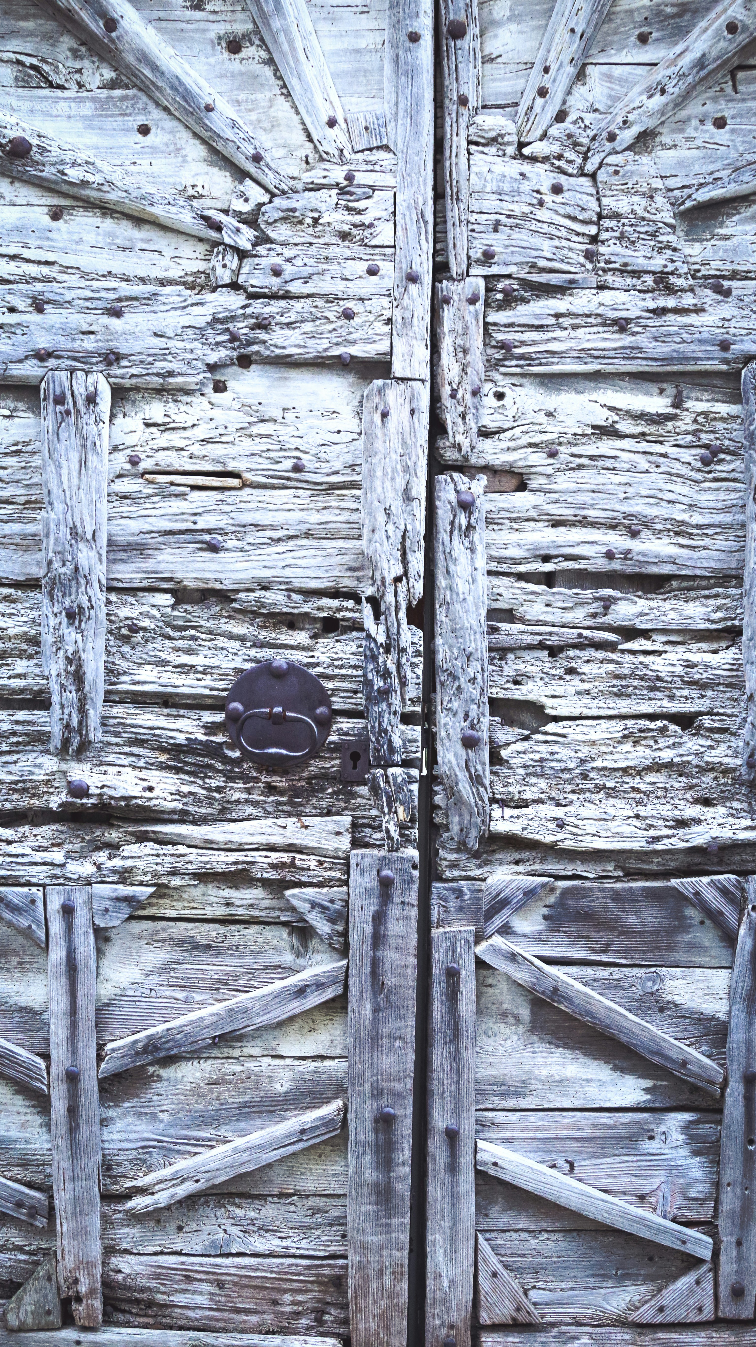 Weathered Geometry of a Century-Old Door