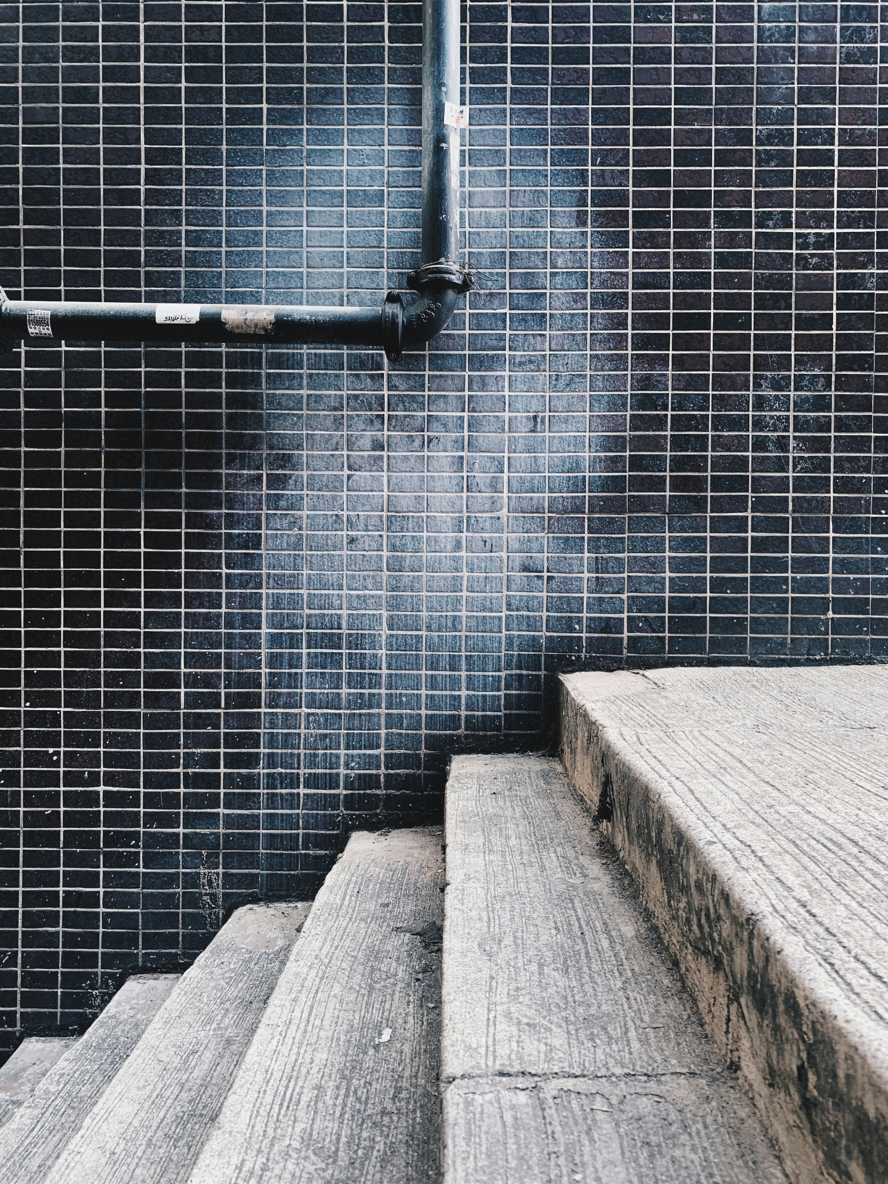 Grey concrete stairs with grey metal railings photo – Free Grey Image ...