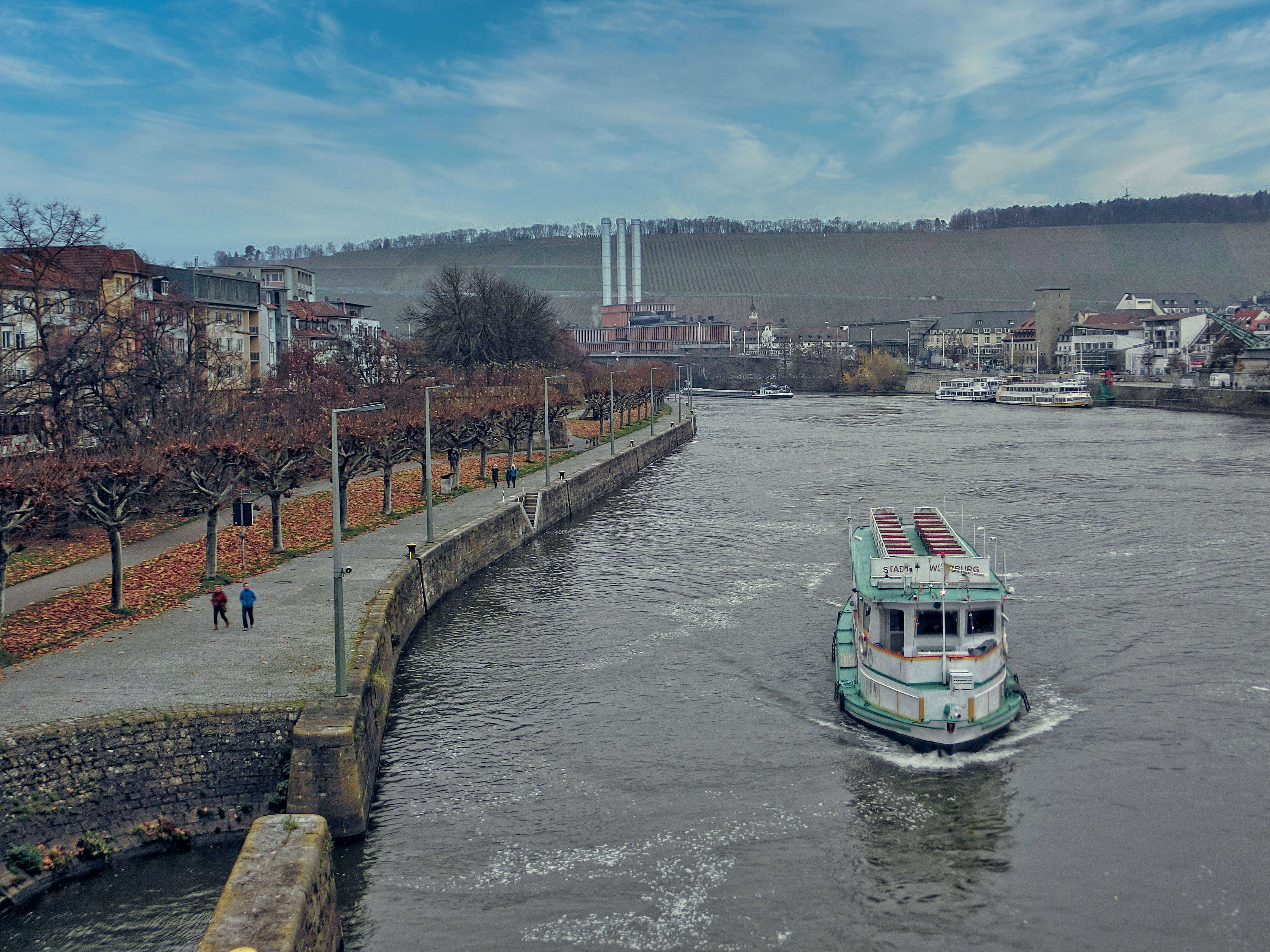 Serene River Voyage through an Autumn Landscape