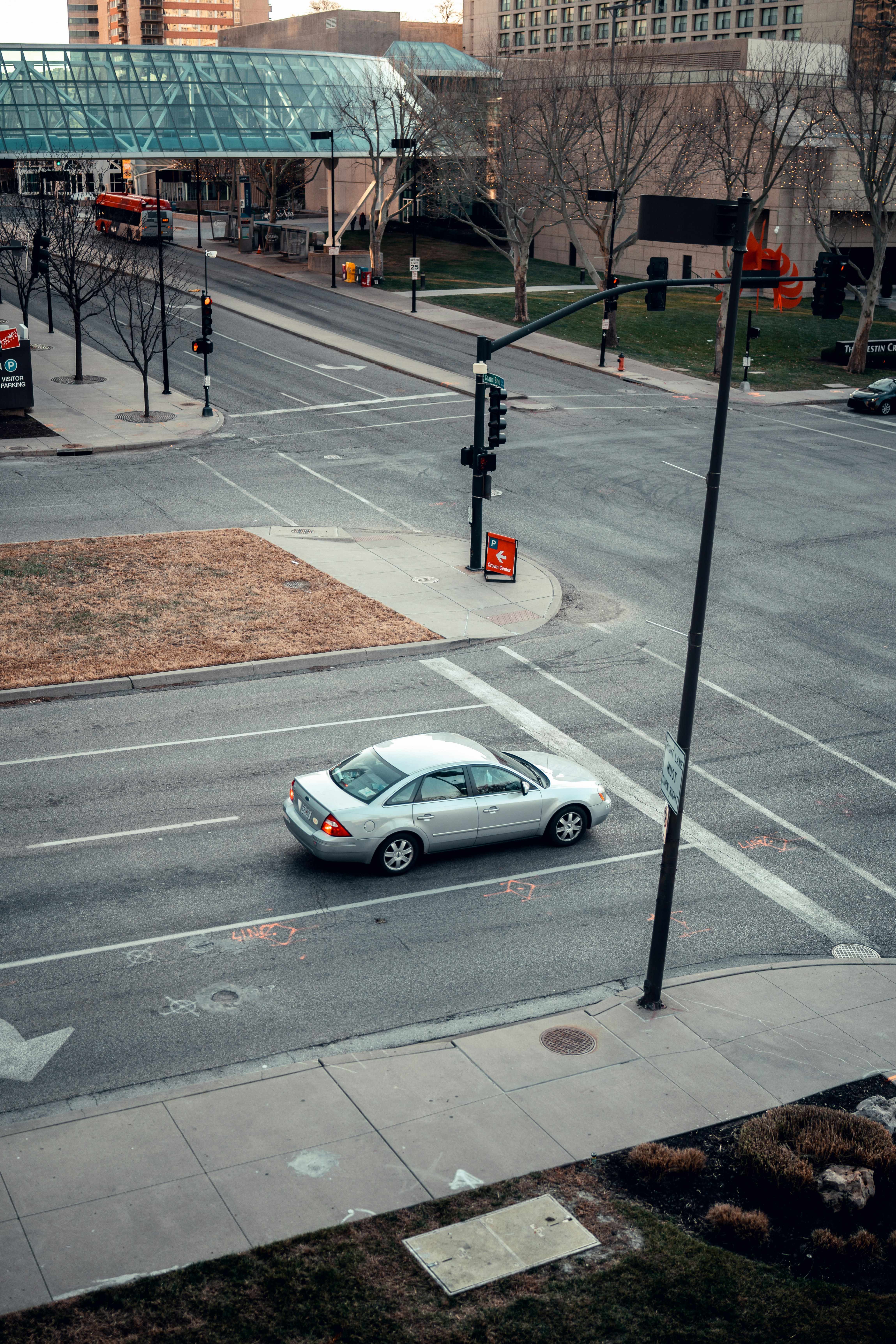 Urban Intersection in Soft Winter Light