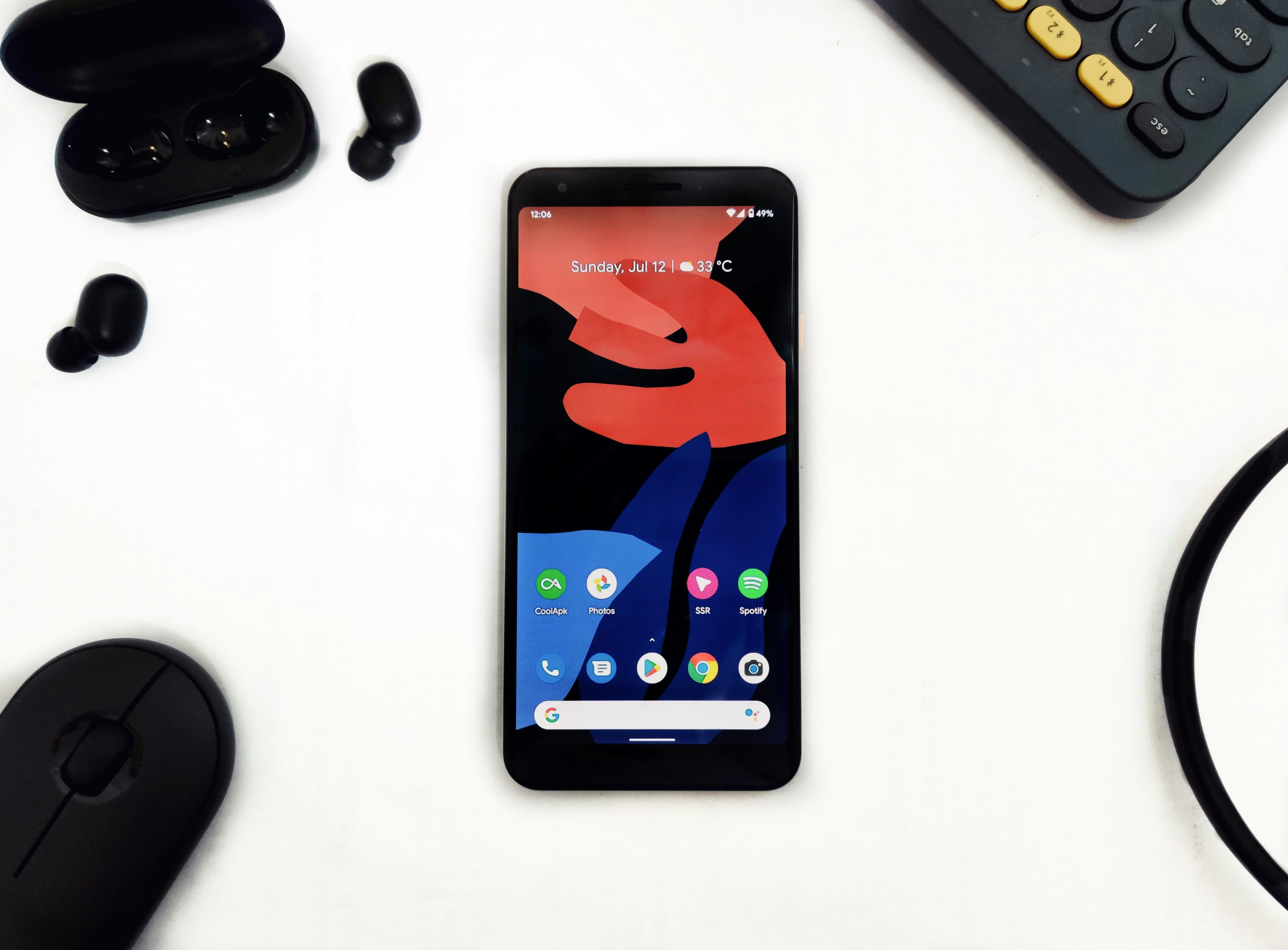 Black android smartphone on white table photo – Free China Image on ...