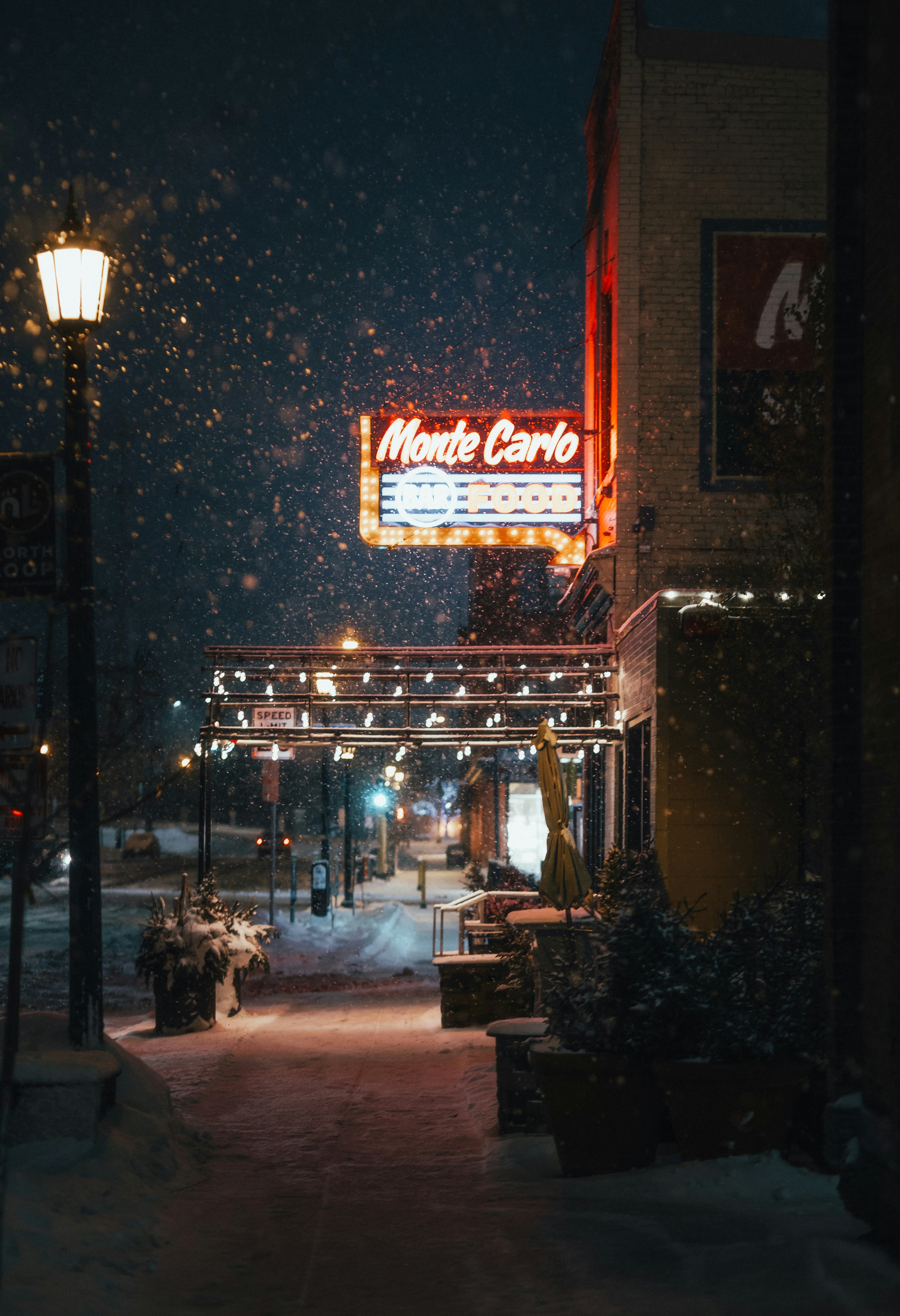 Monte Carlo Neon in a Silent Snowfall