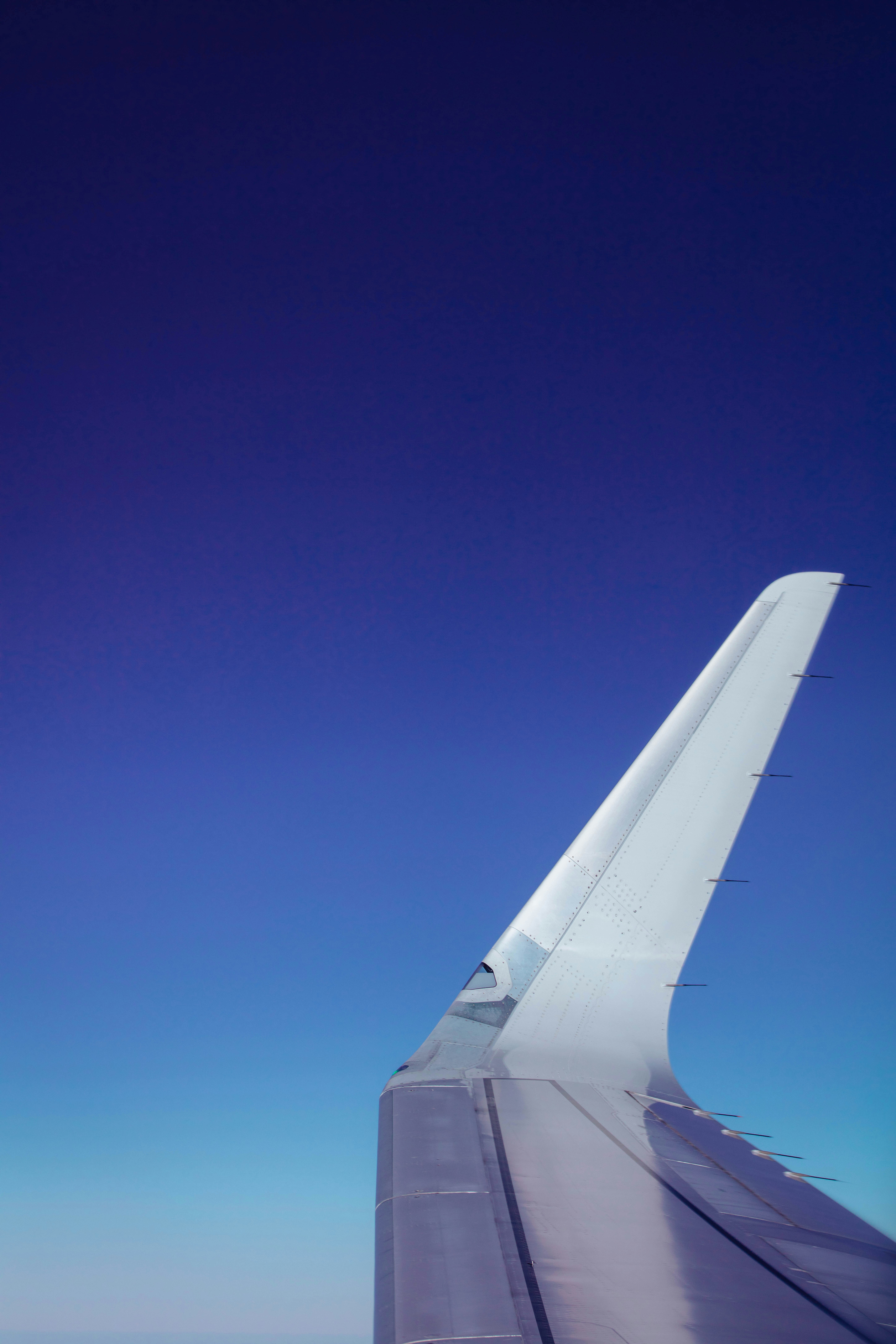 White airplane wing under blue sky during daytime photo – Free Blue ...