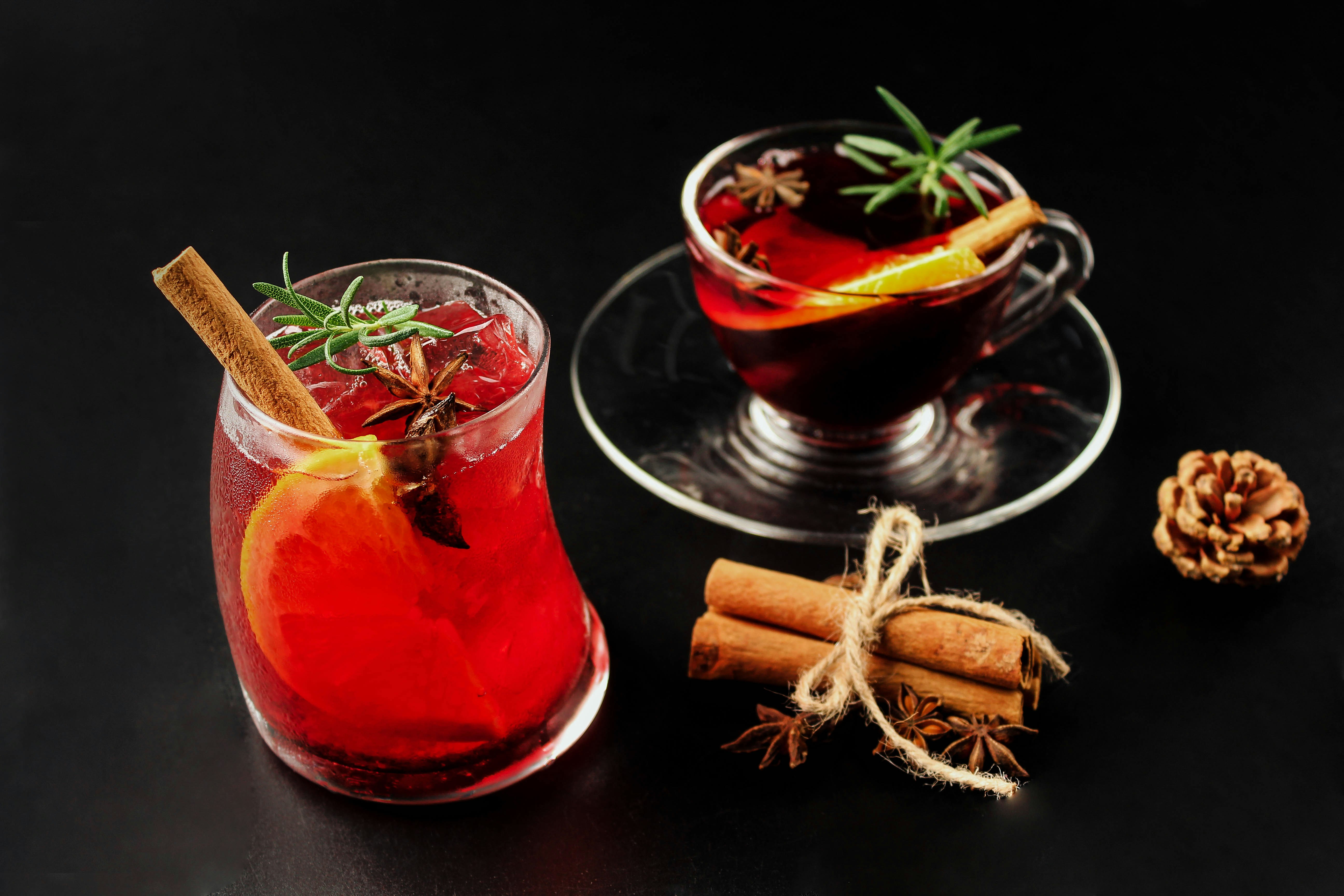 Crimson Citrus Rendezvous with Cinnamon Garnish