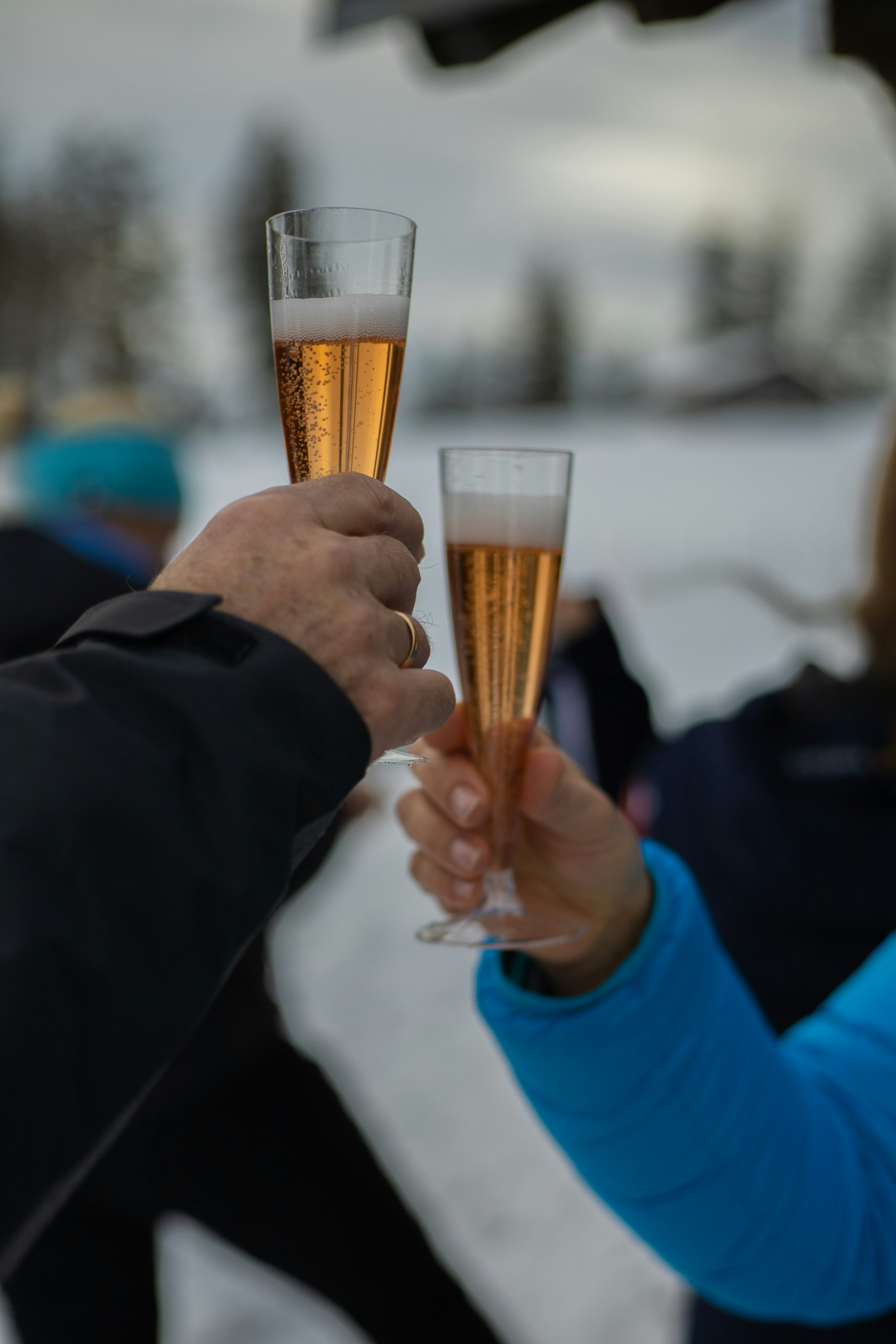 Toasts in Winter Light: A Cheerful Toast Across Snow