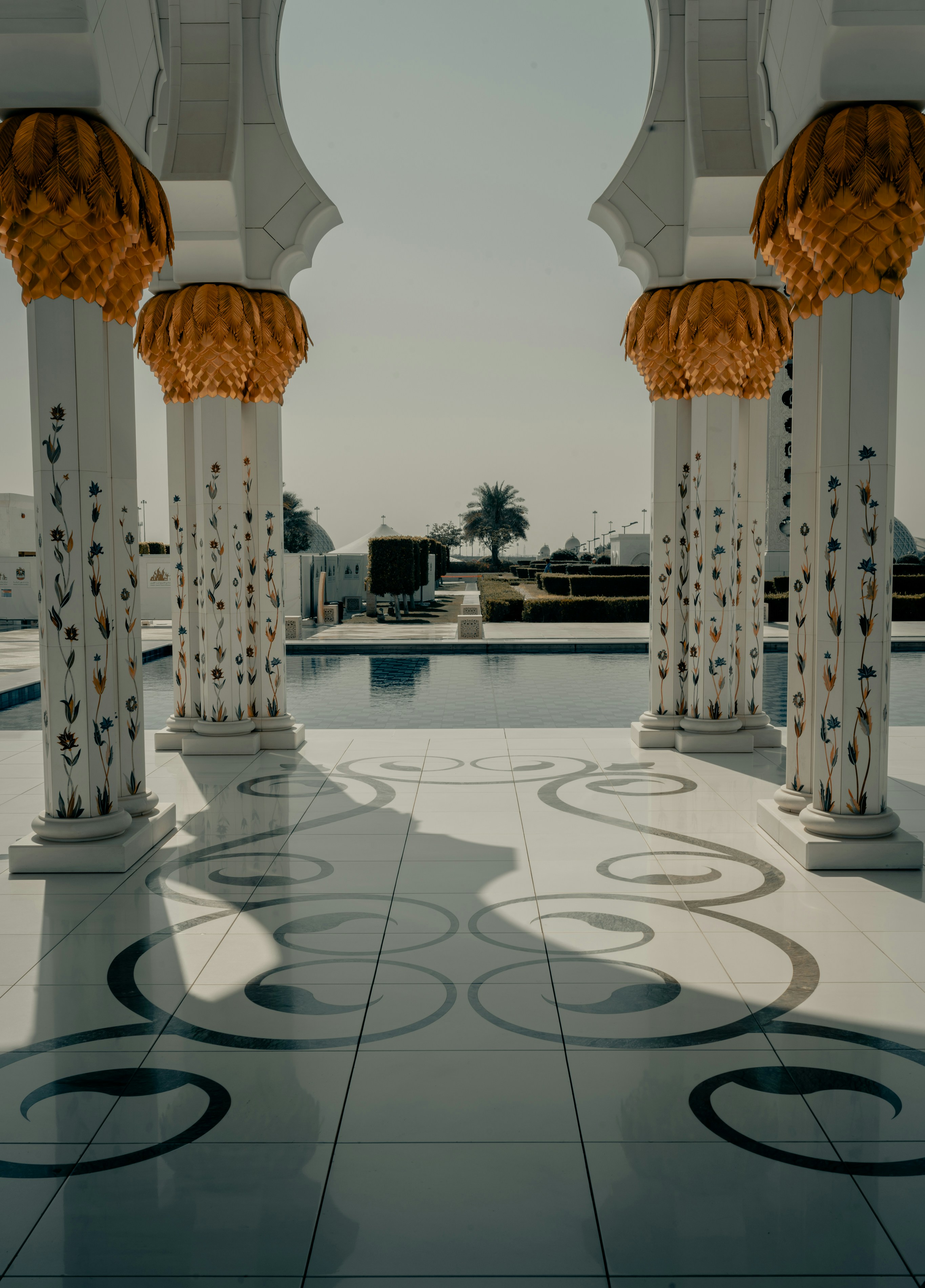 Symmetrical Columns Leading to Yonder Oasis