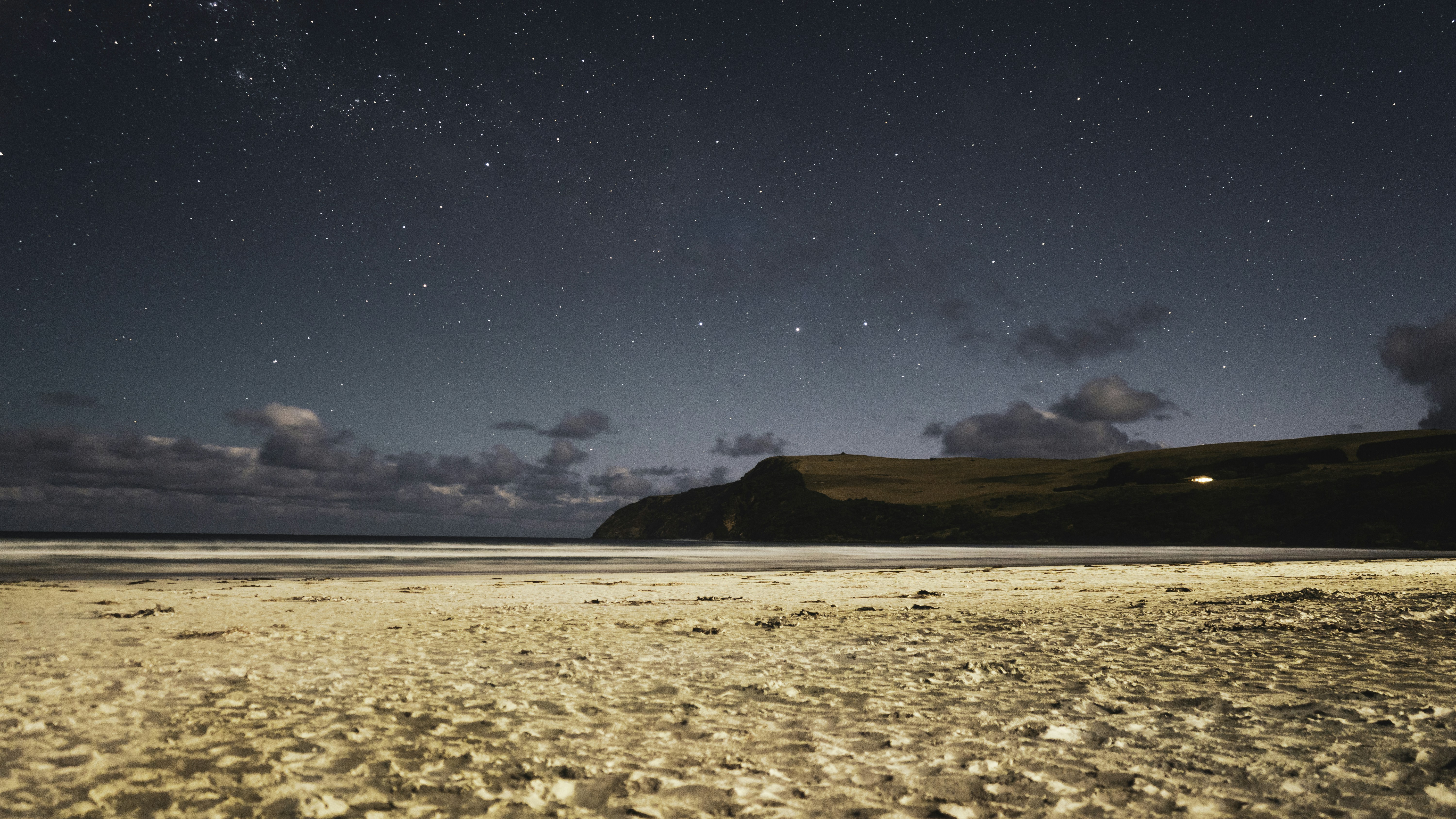 Starlit Ridge Over a Quiet Wind-Worn Coast
