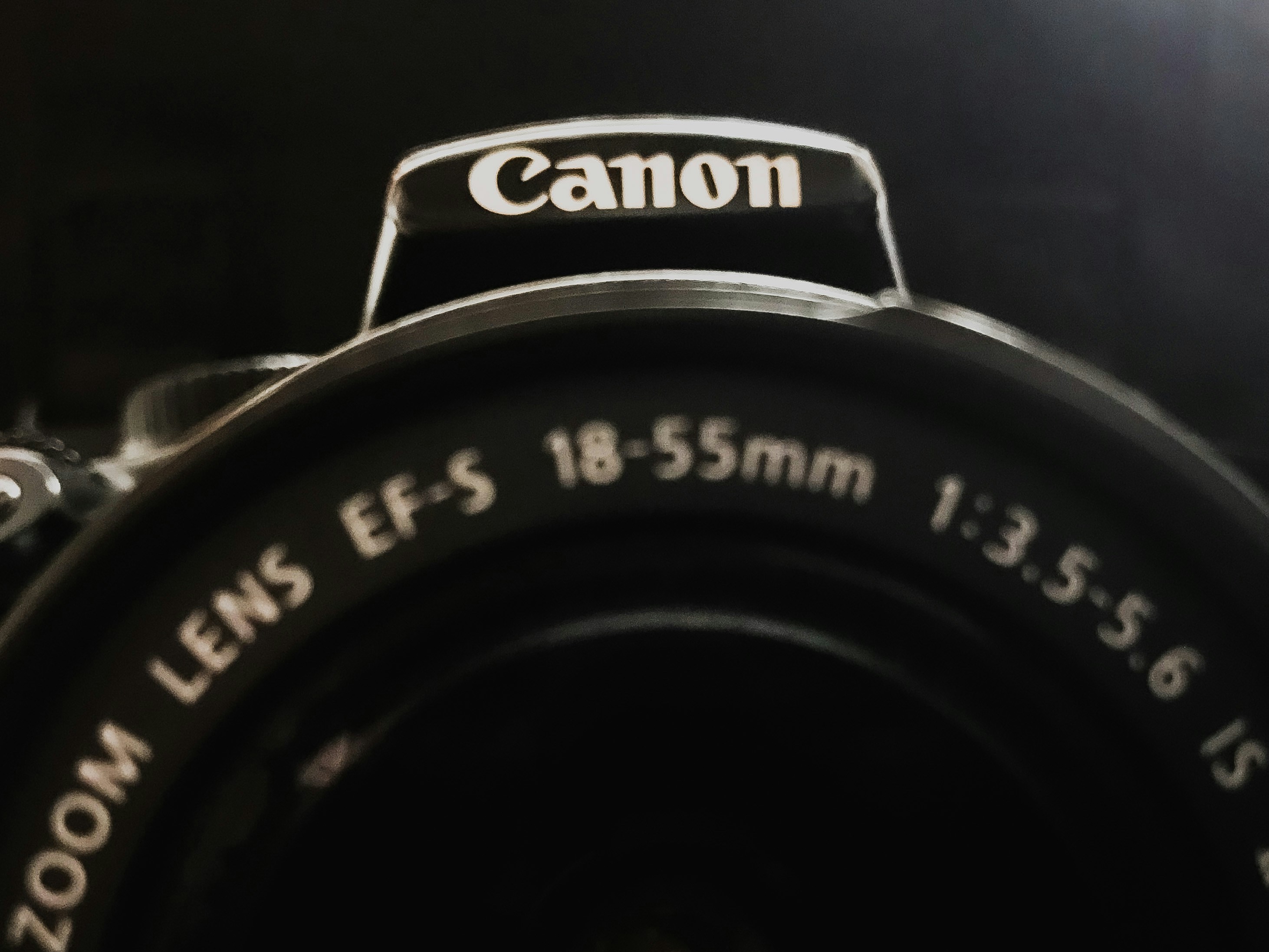 Canon Front Close-Up: The 18-55mm Lens Ring and Logo