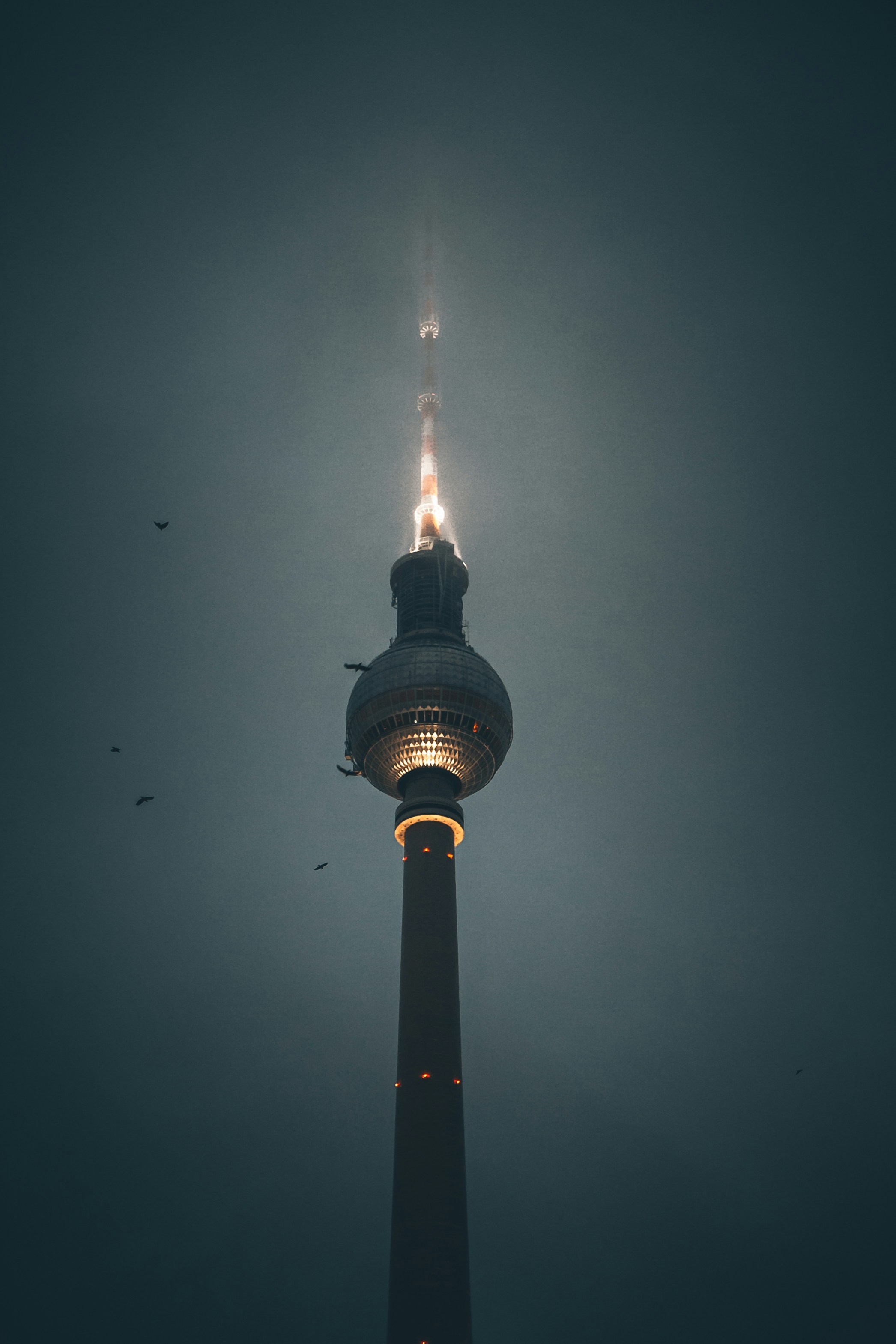 Berlin's Night Beacon: Fernsehturm Piercing a Velvet Dusk