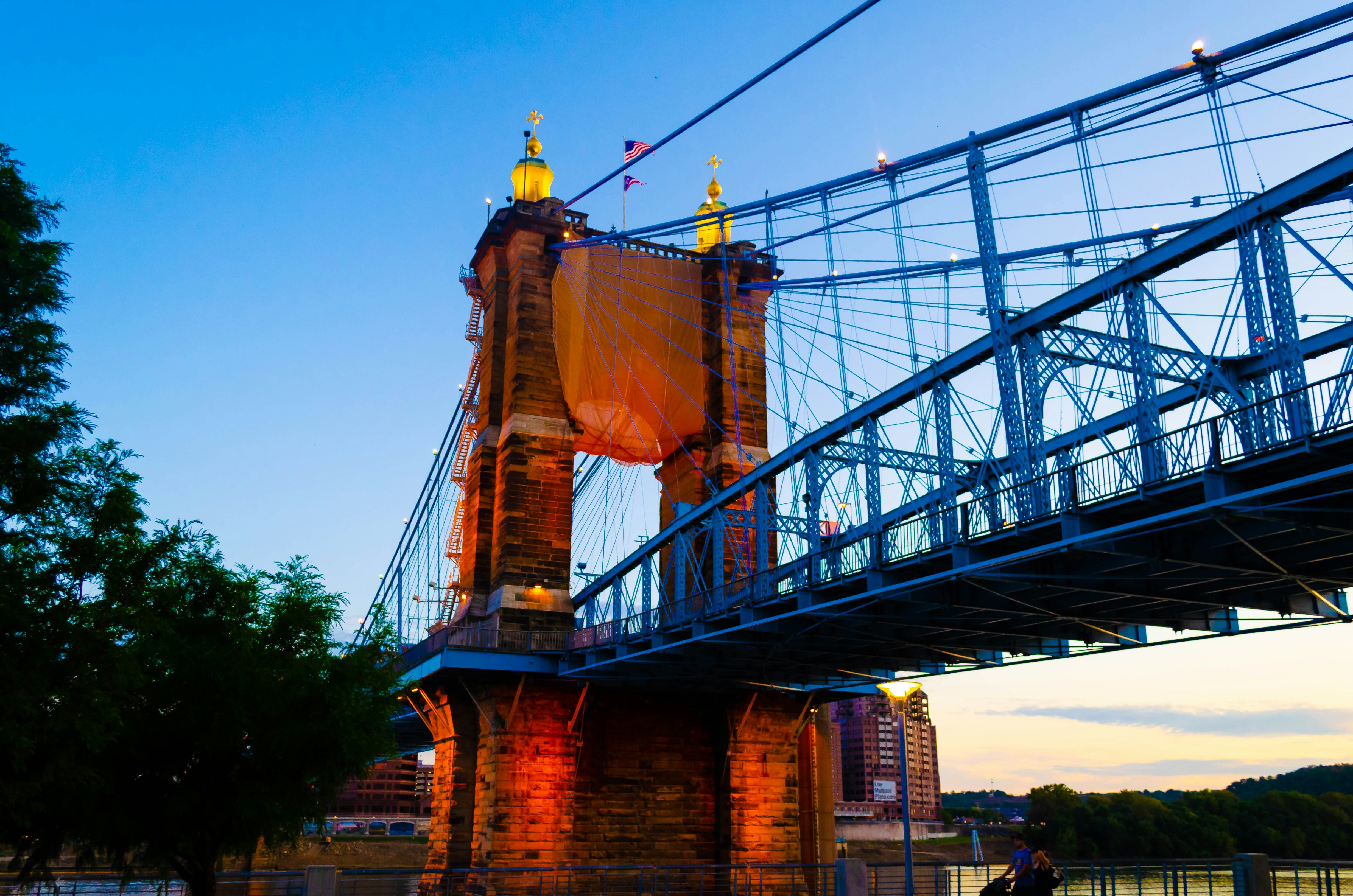 Twilight Glow on Historic Suspension