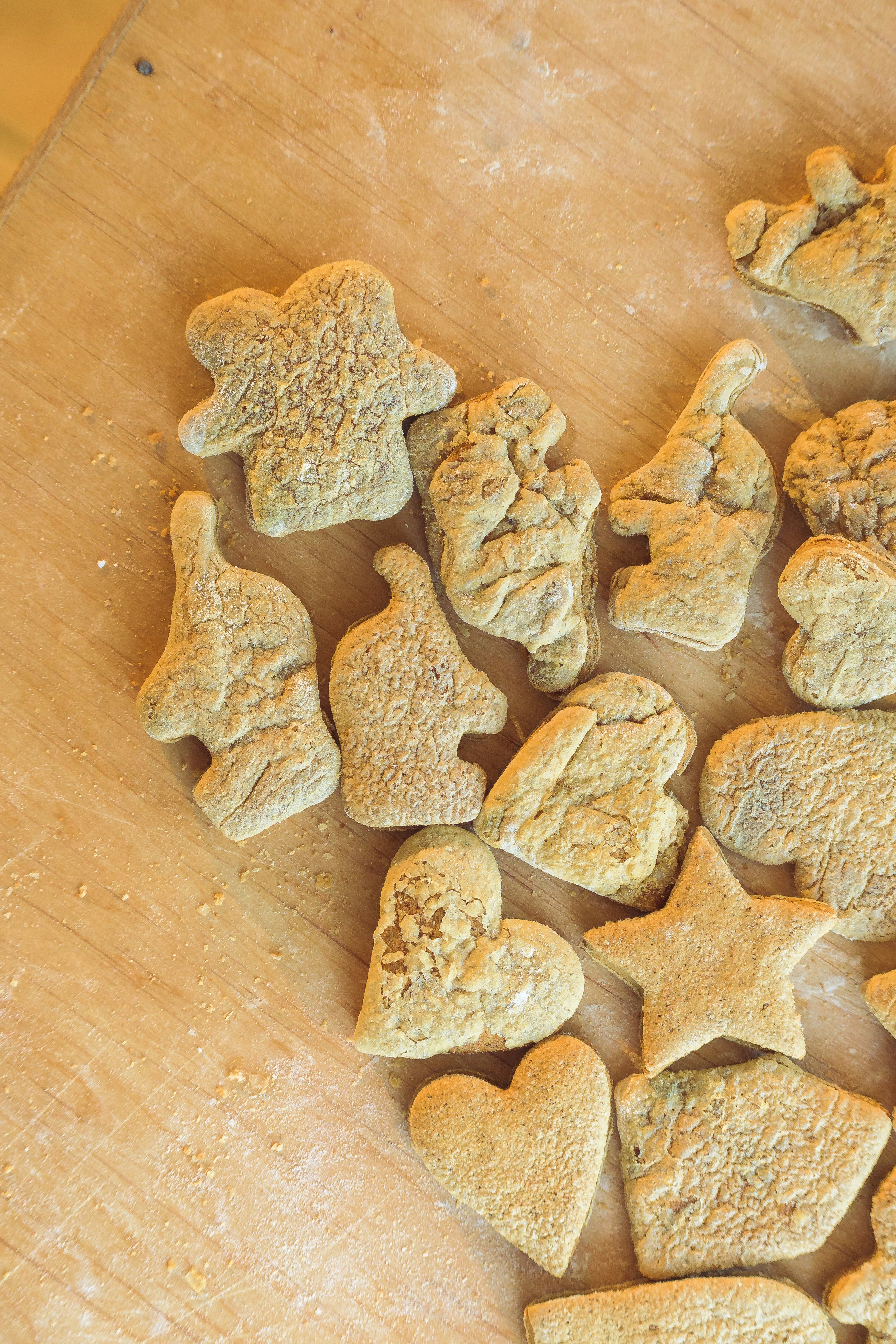 Crusty Cutouts on a Rustic Cutting Board
