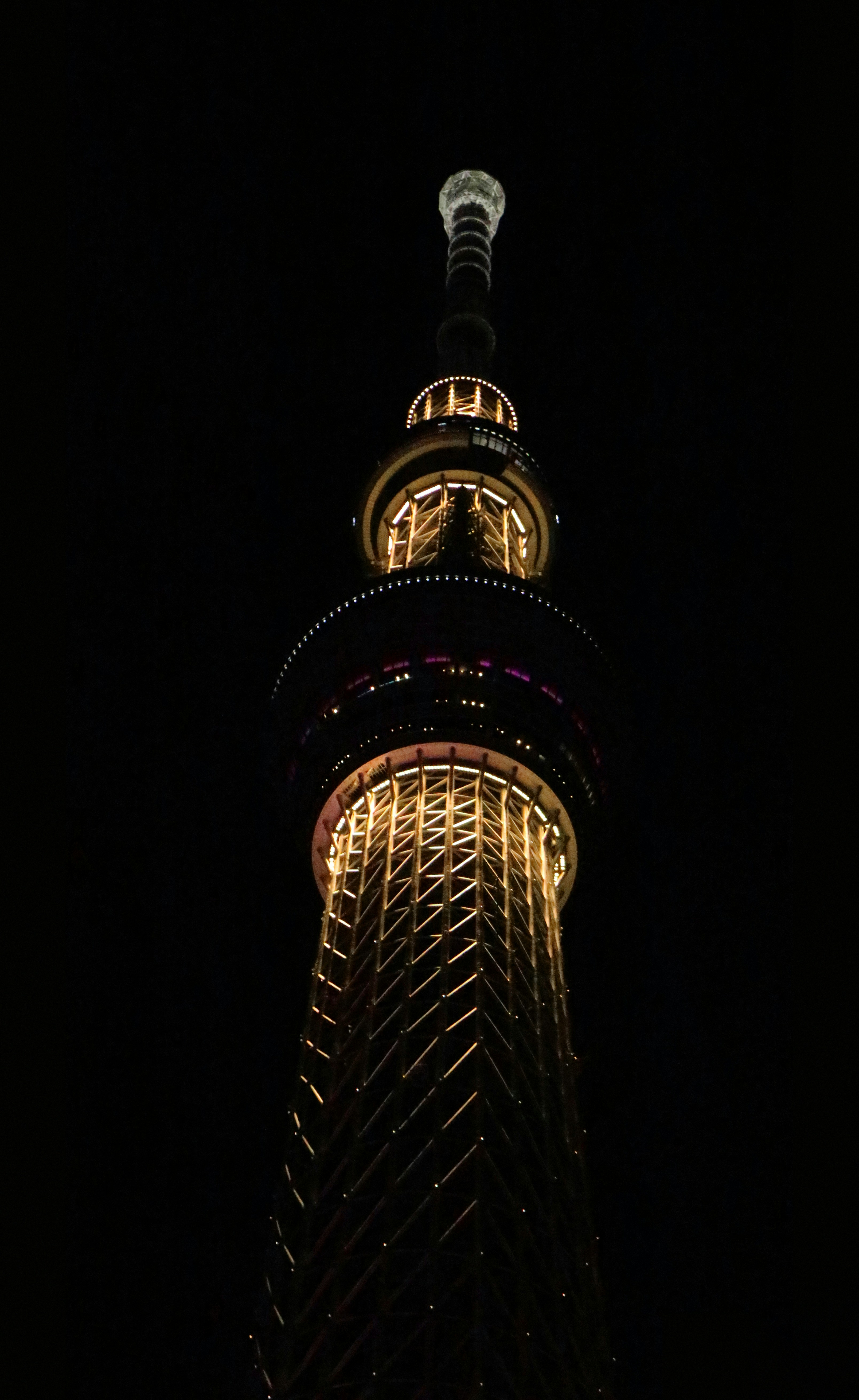 Midnight Needle: Tokyo Skytree’s Golden Lattice Pierces the Night