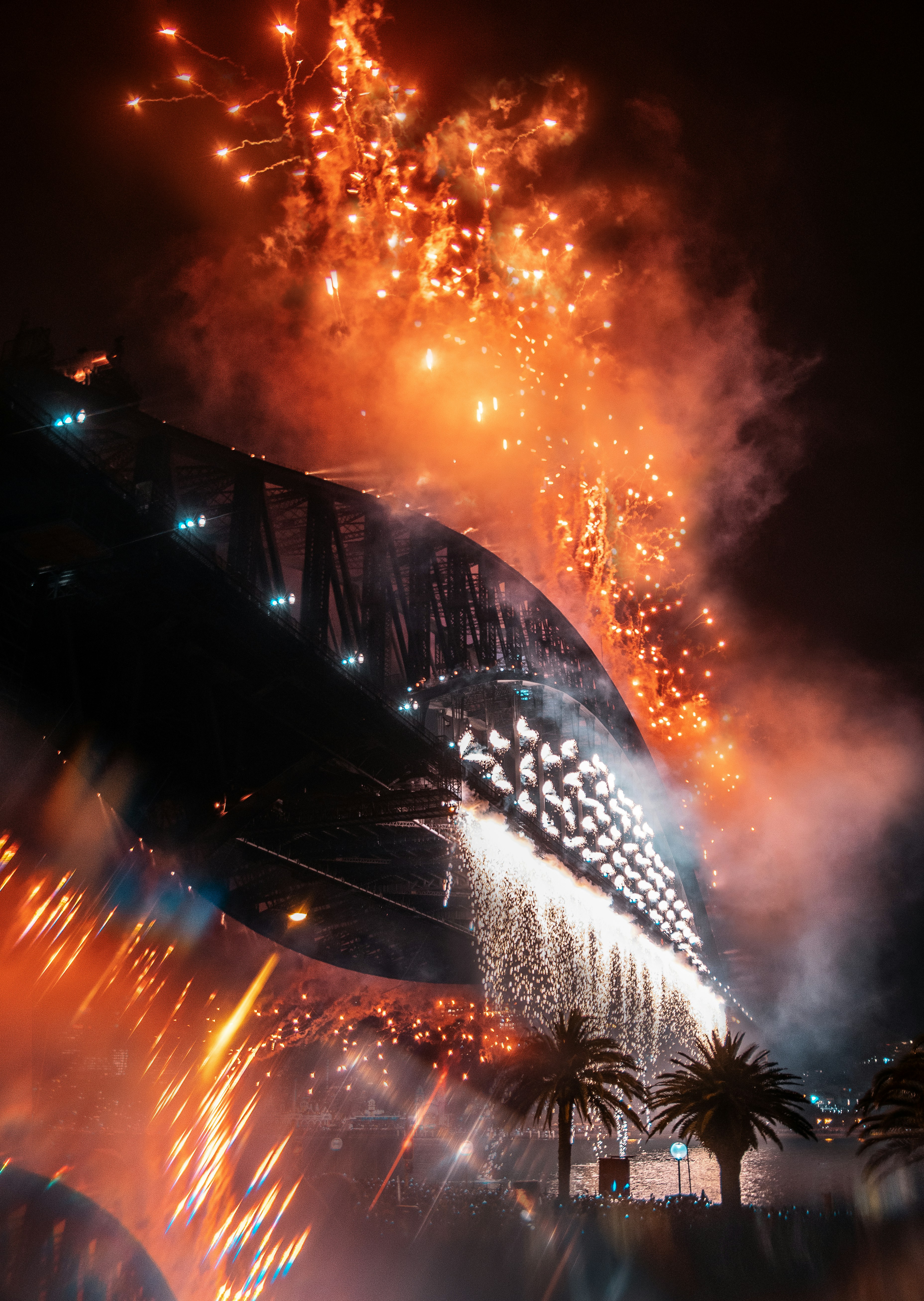 Fireworks display over bridge during night time photo – Free Sydney ...