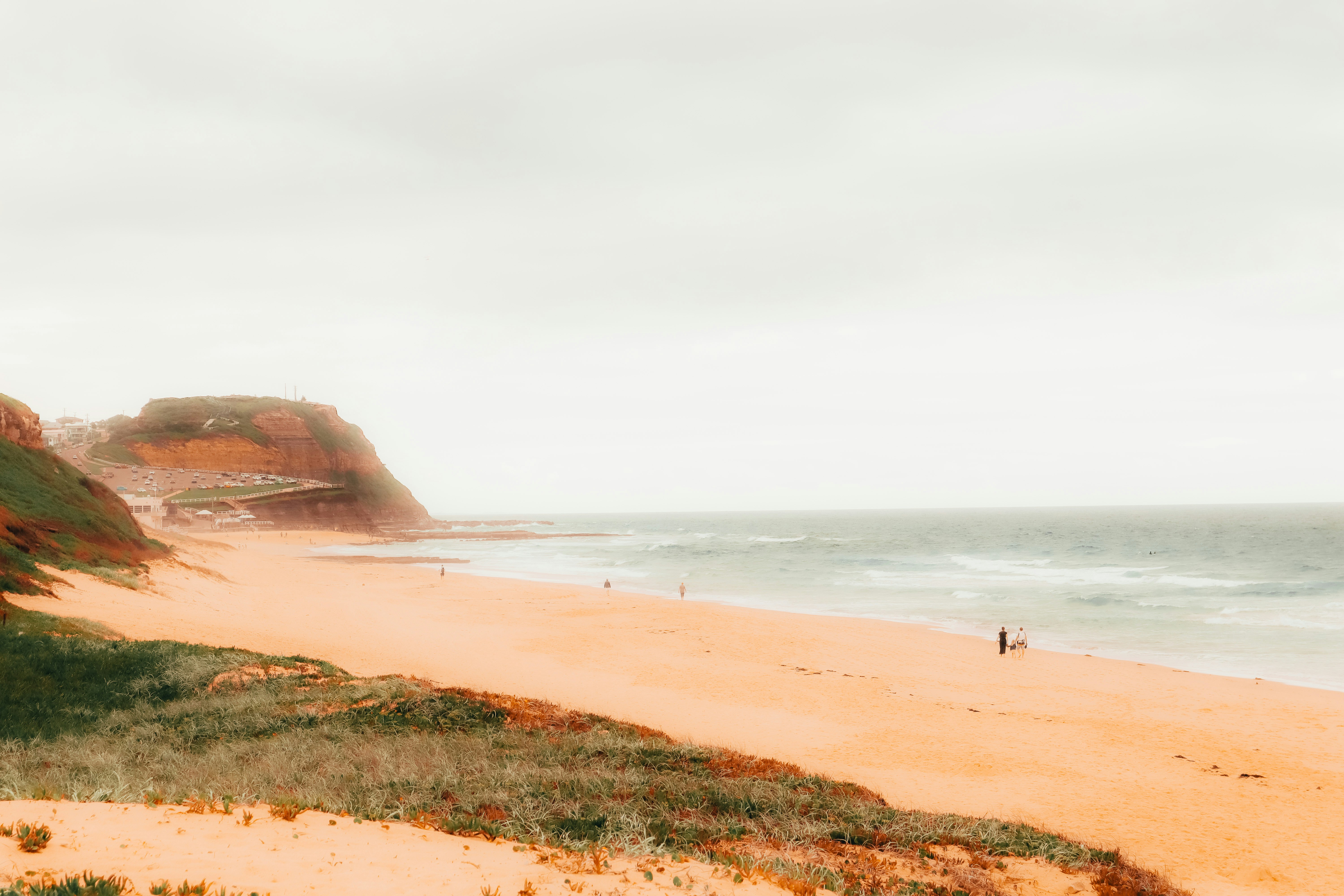 Serene Shores Under Overcast Skies