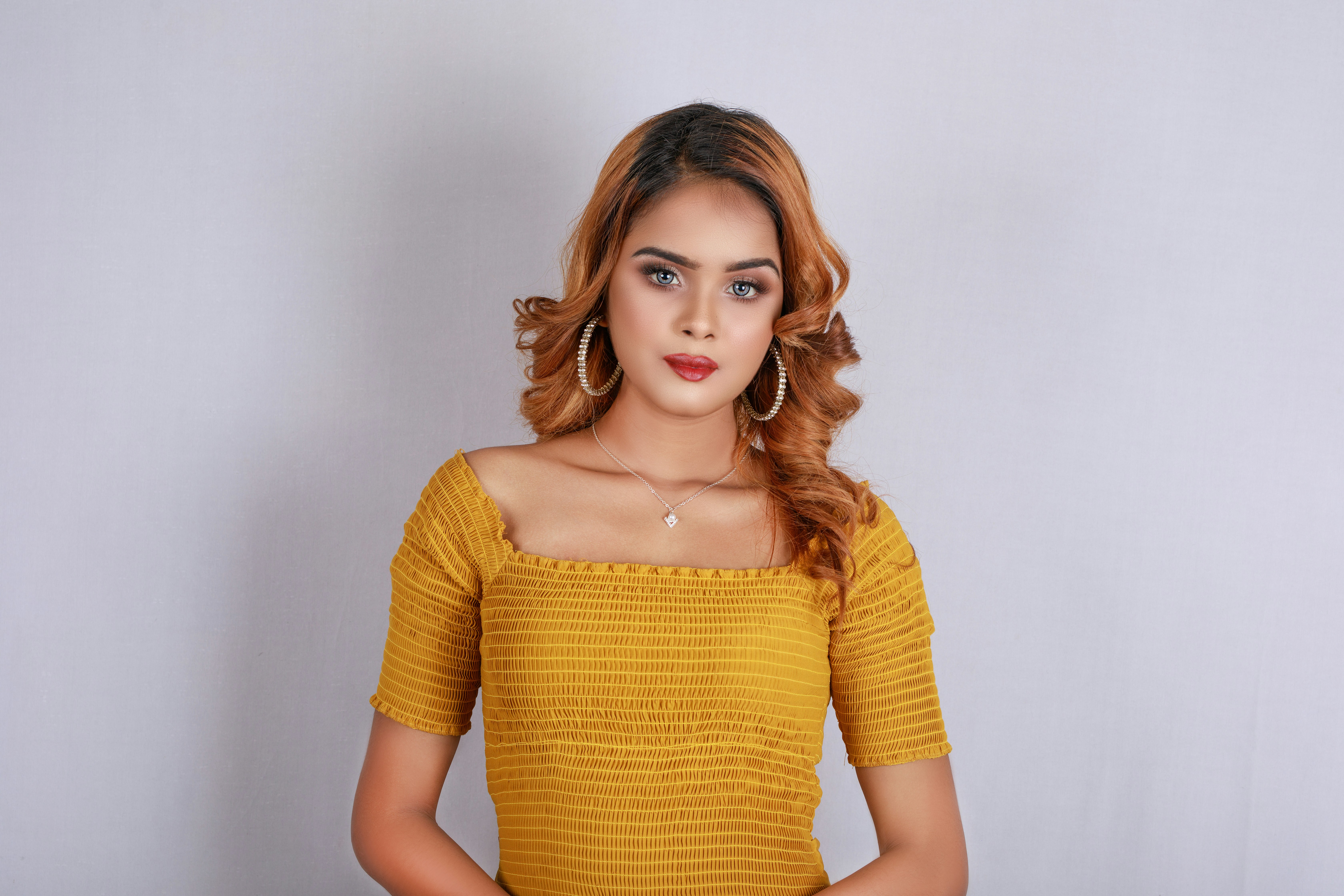 Elegant Portrait in Golden Hues