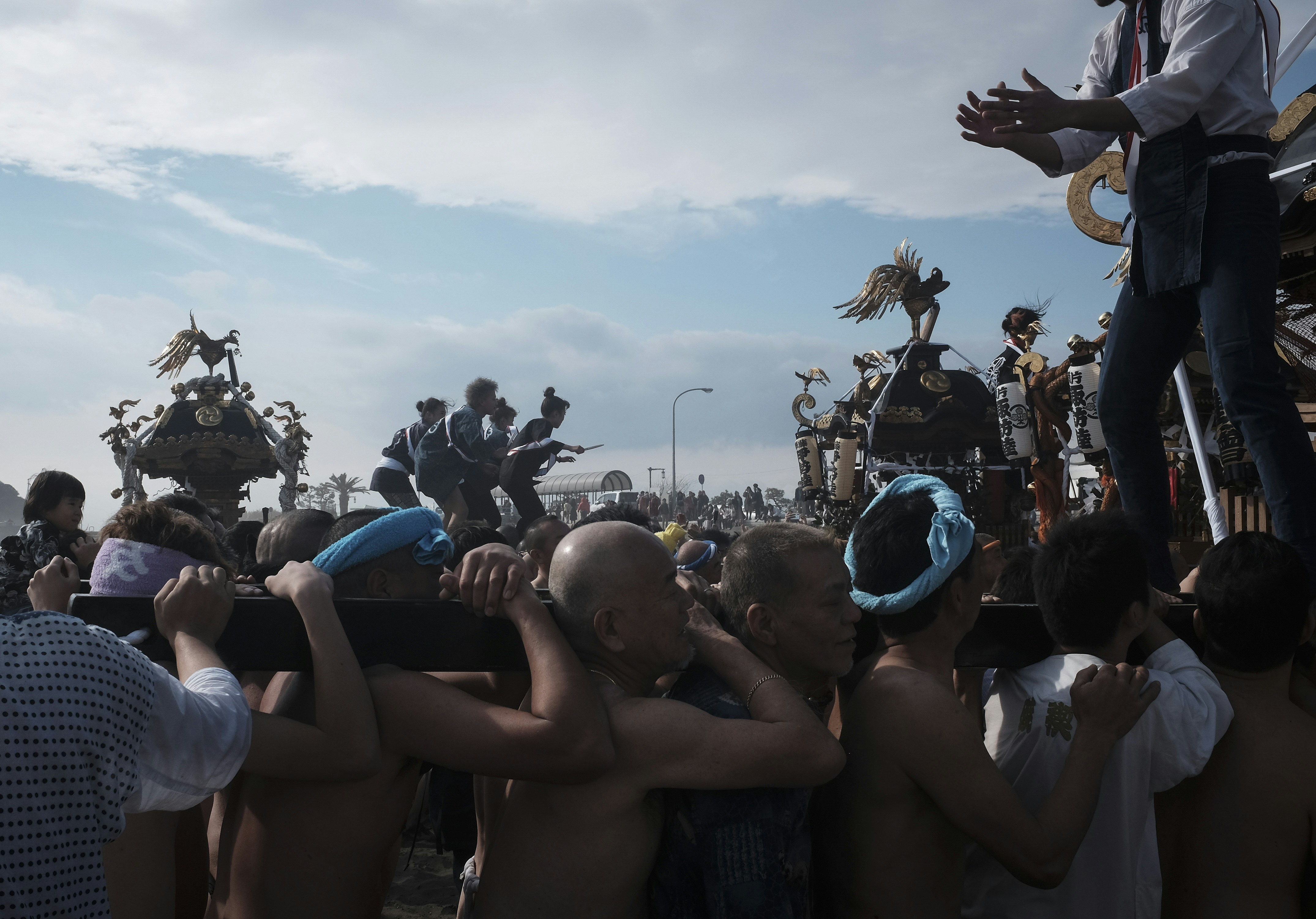 Dragon Parade: A Tight-Knit Crowd Under Ornate Floats