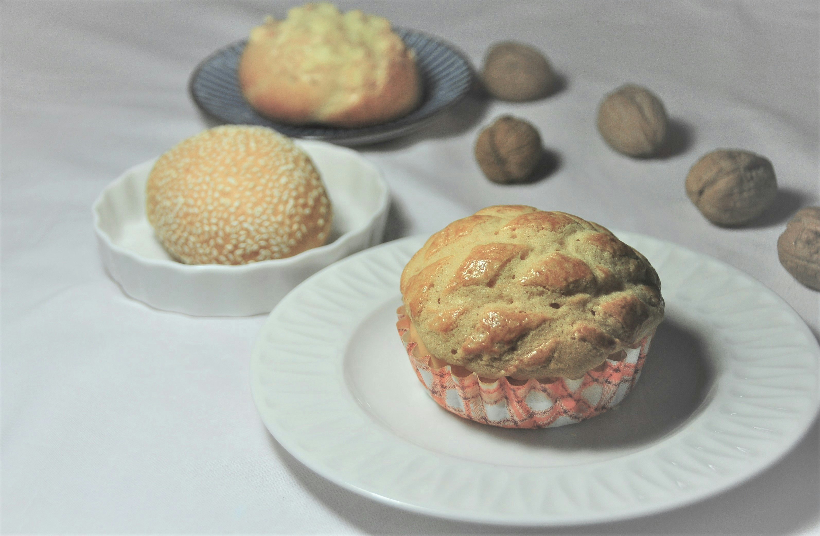 Hong Kong Style Bread-Pineapple bun, sesame bun and cheese bun