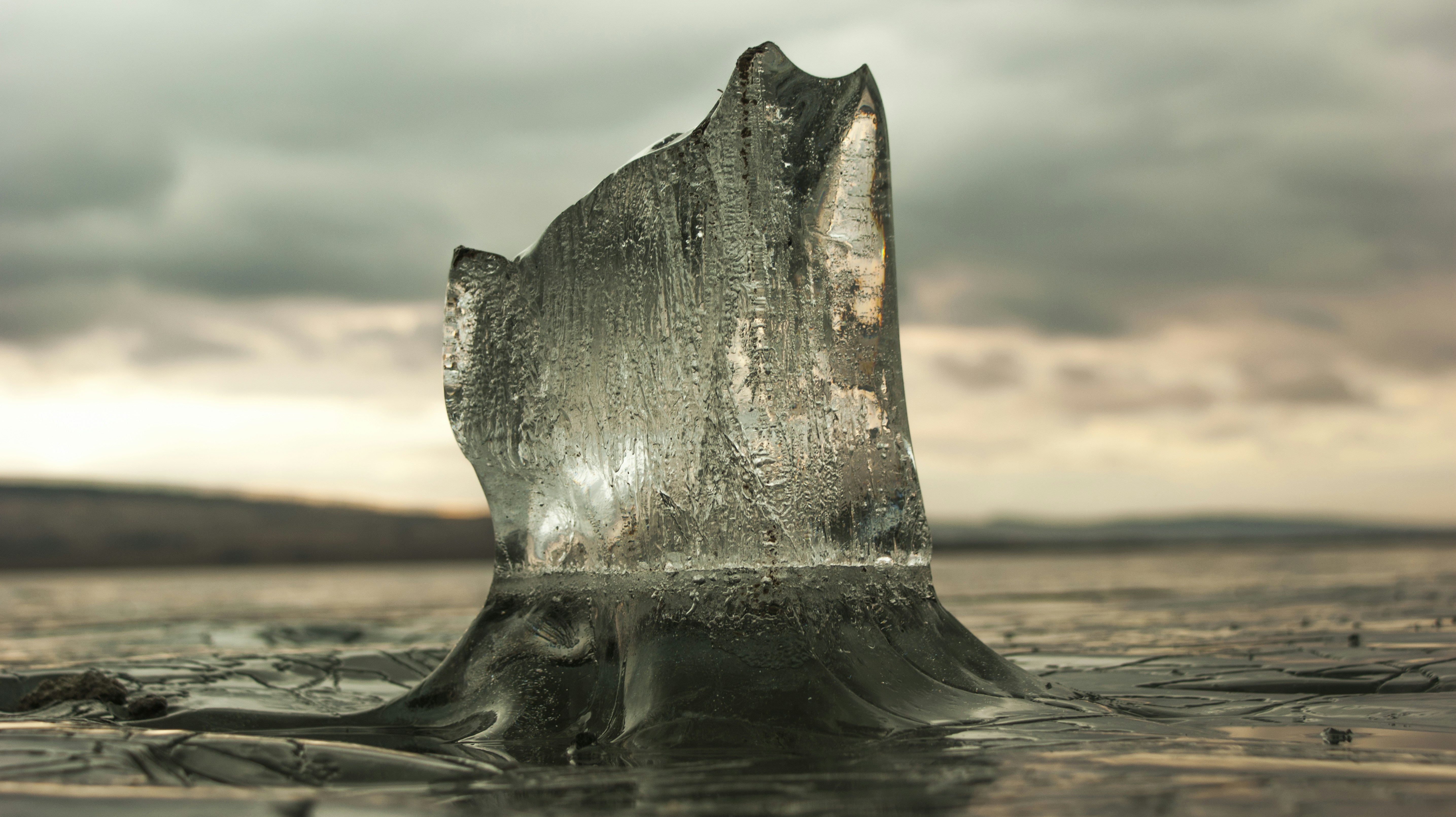 Ice Spire at Dusk: A Glassy Break in a Quiet Fjord