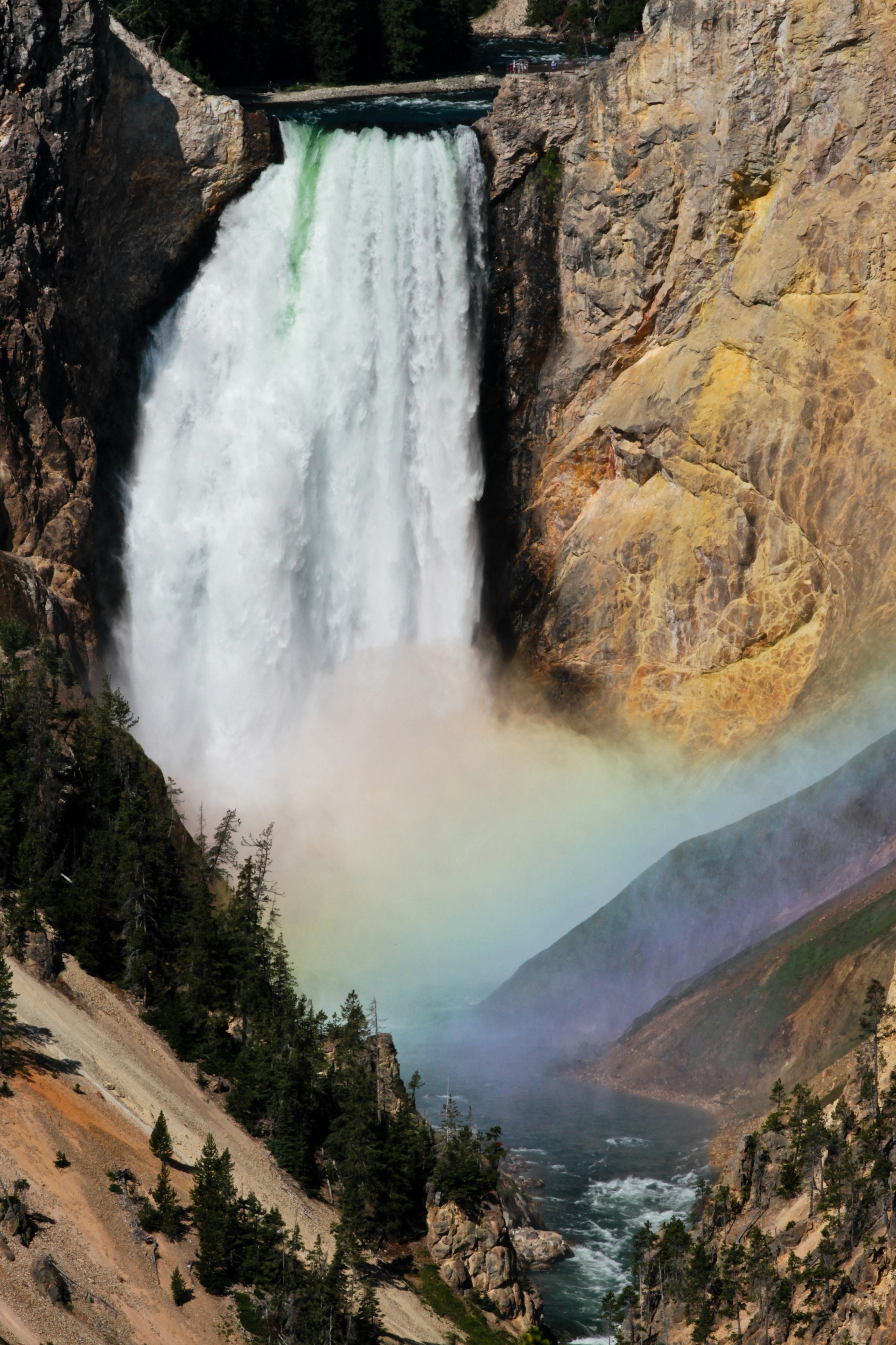 Waterfalls in the middle of the forest photo – Free Yellowstone ...