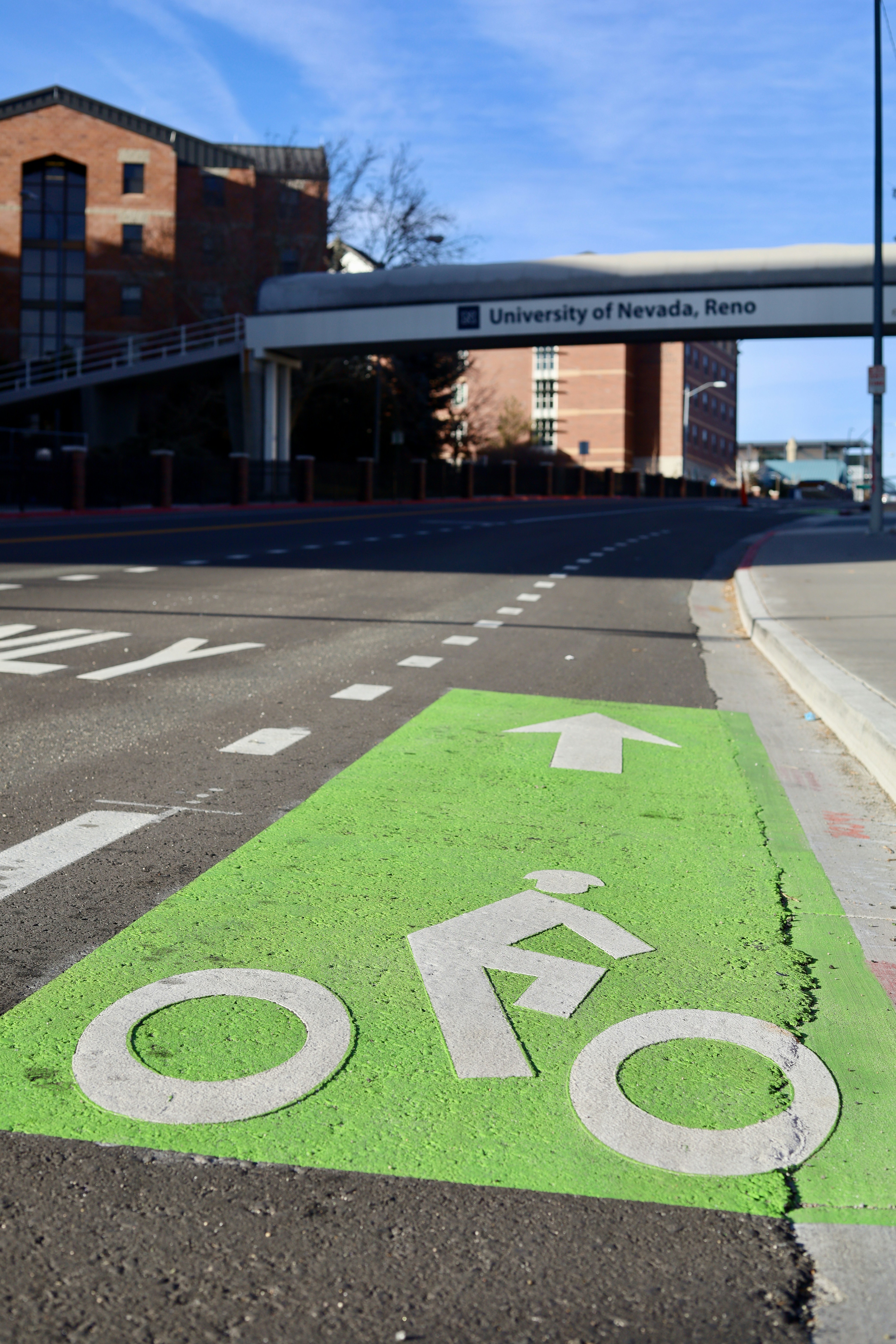 Green and white pedestrian lane photo – Free University of nevada Image ...