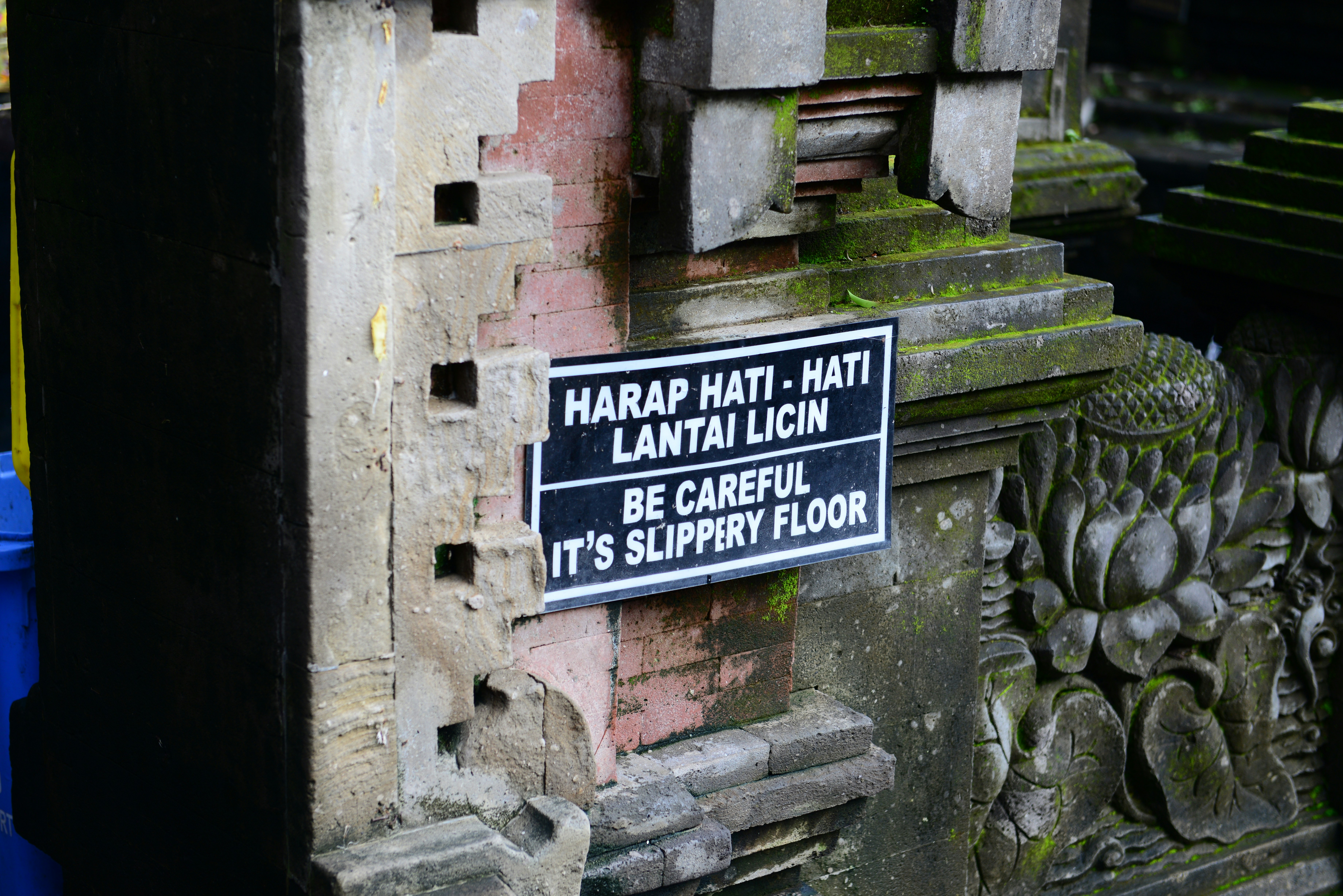 Slippery Stone Warning by Myriad Carved Facades