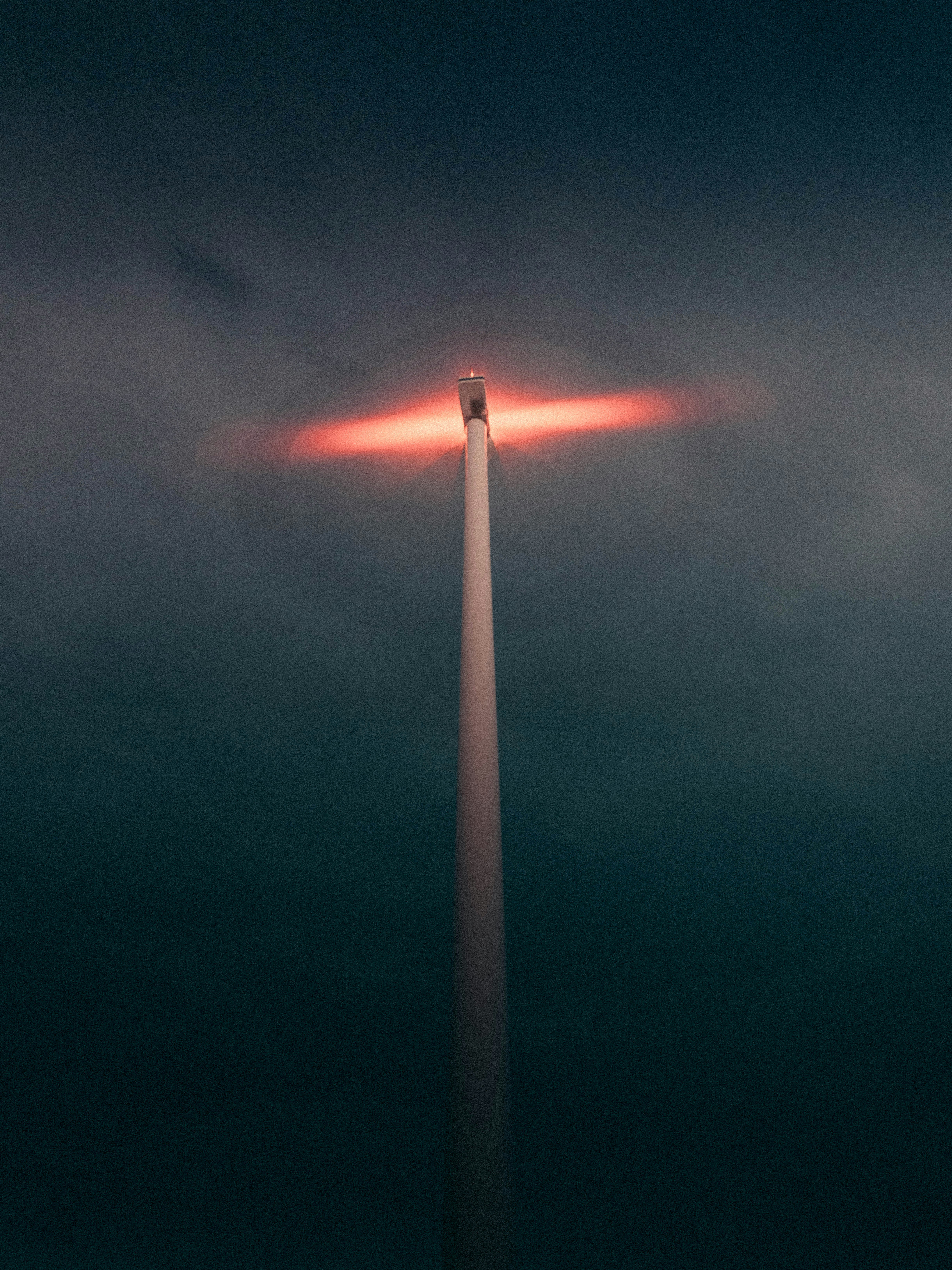 Red Halo at the Wind Turbine Peak
