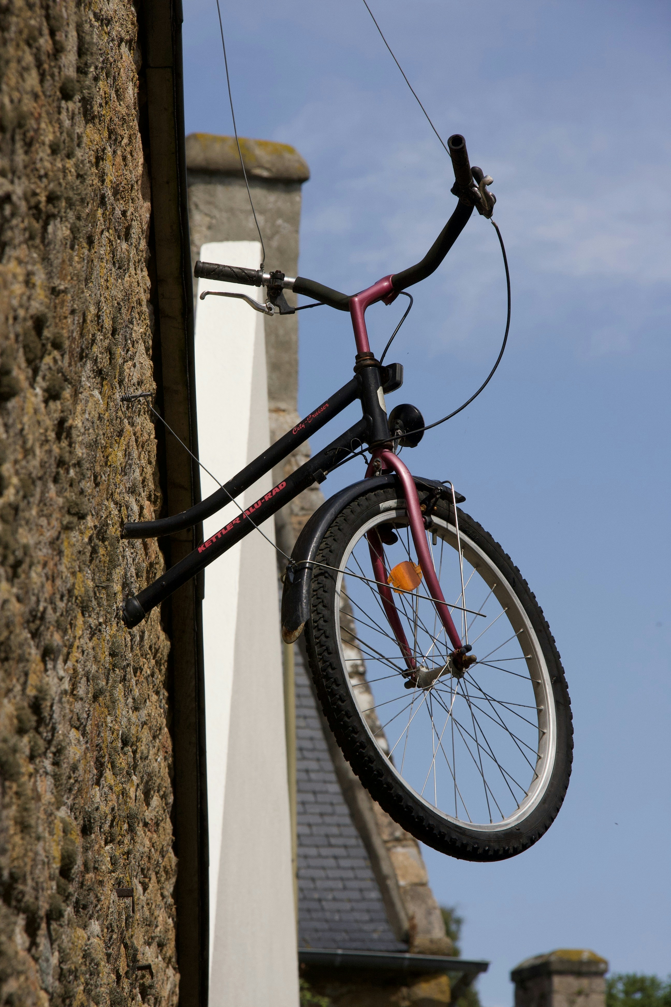 red and black mountain bike