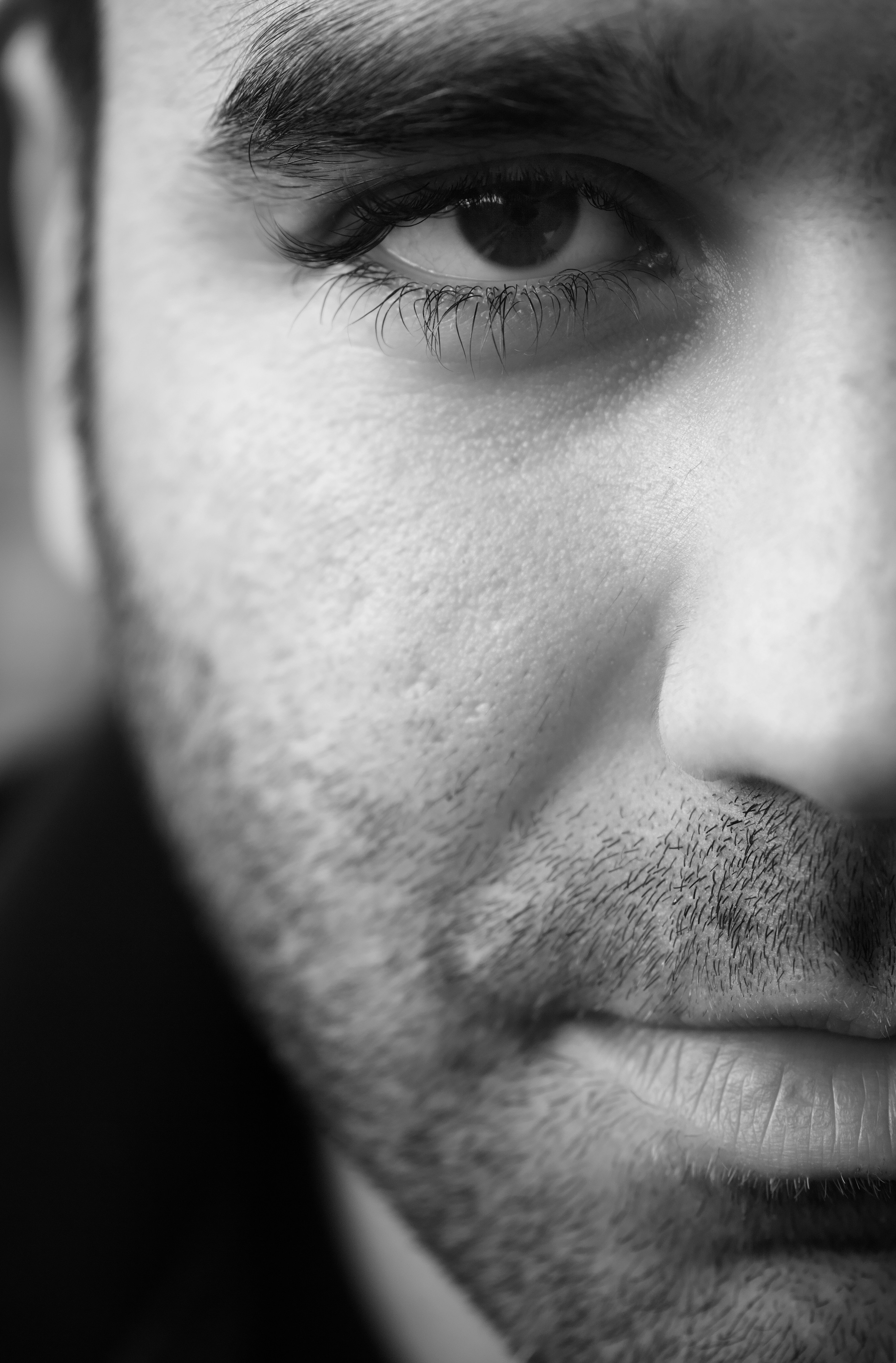 Mans face in grayscale photo – Free Face Image on Unsplash
