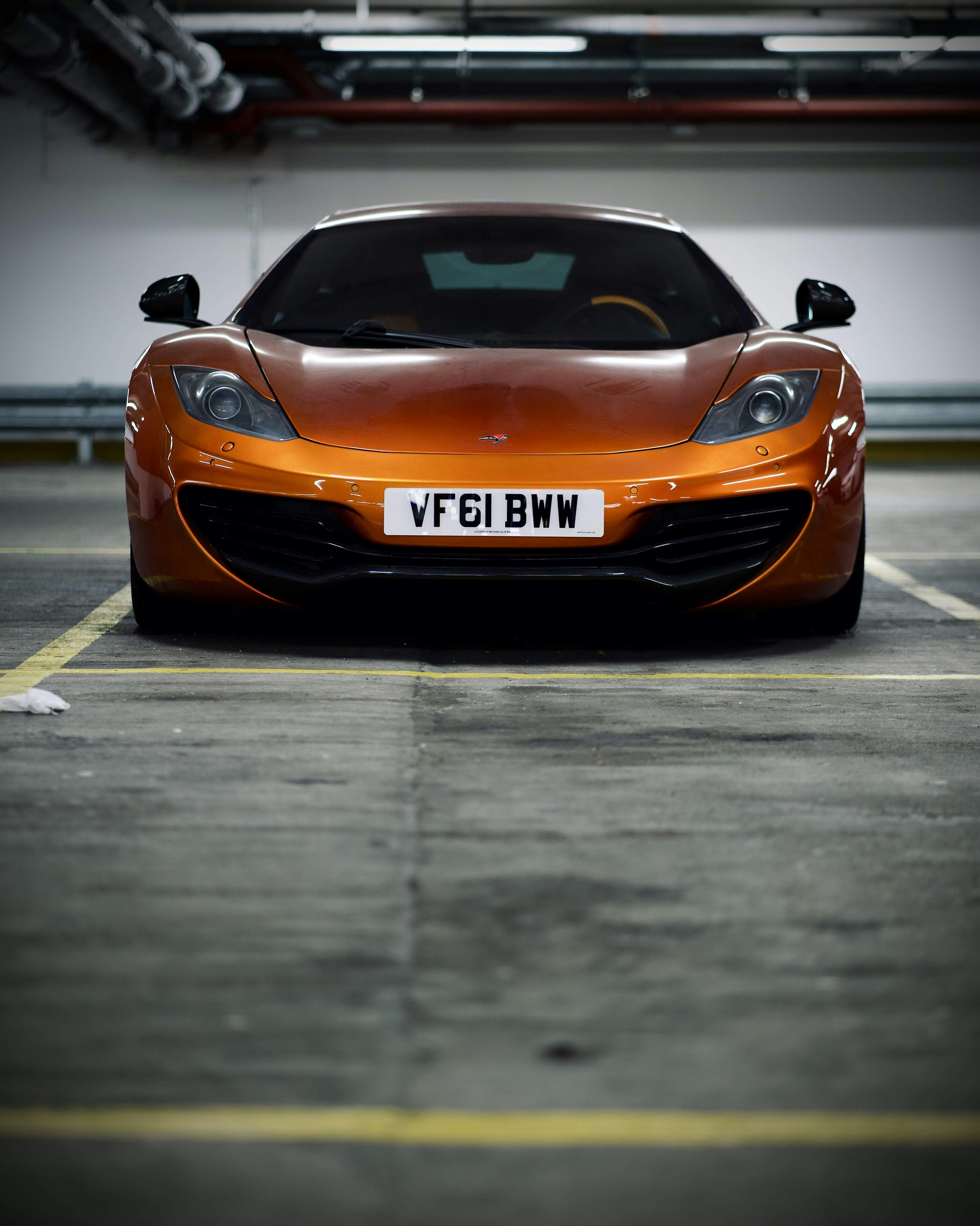 Orange McLaren in an Underground Parking Lot