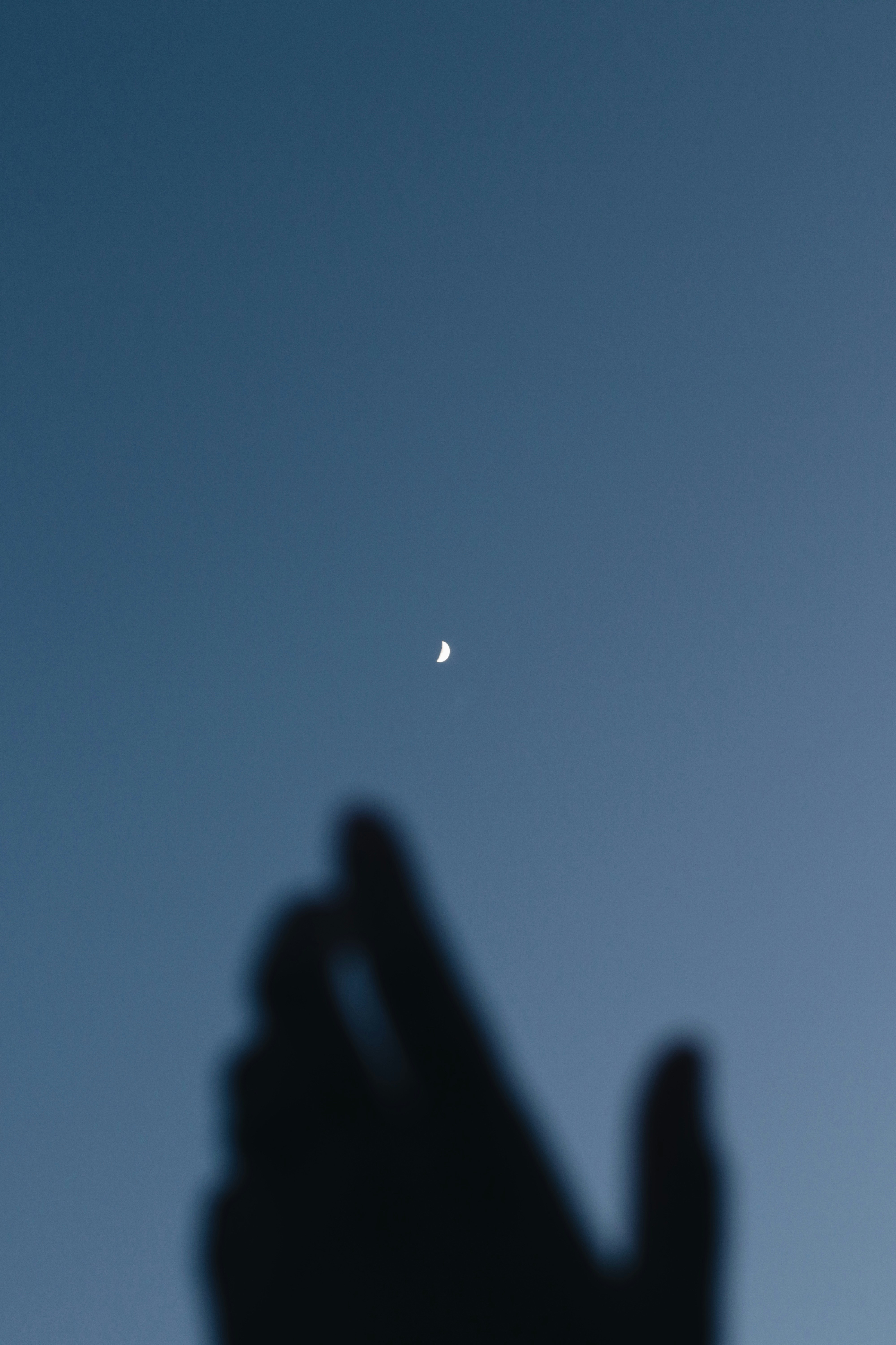 Hand and moon