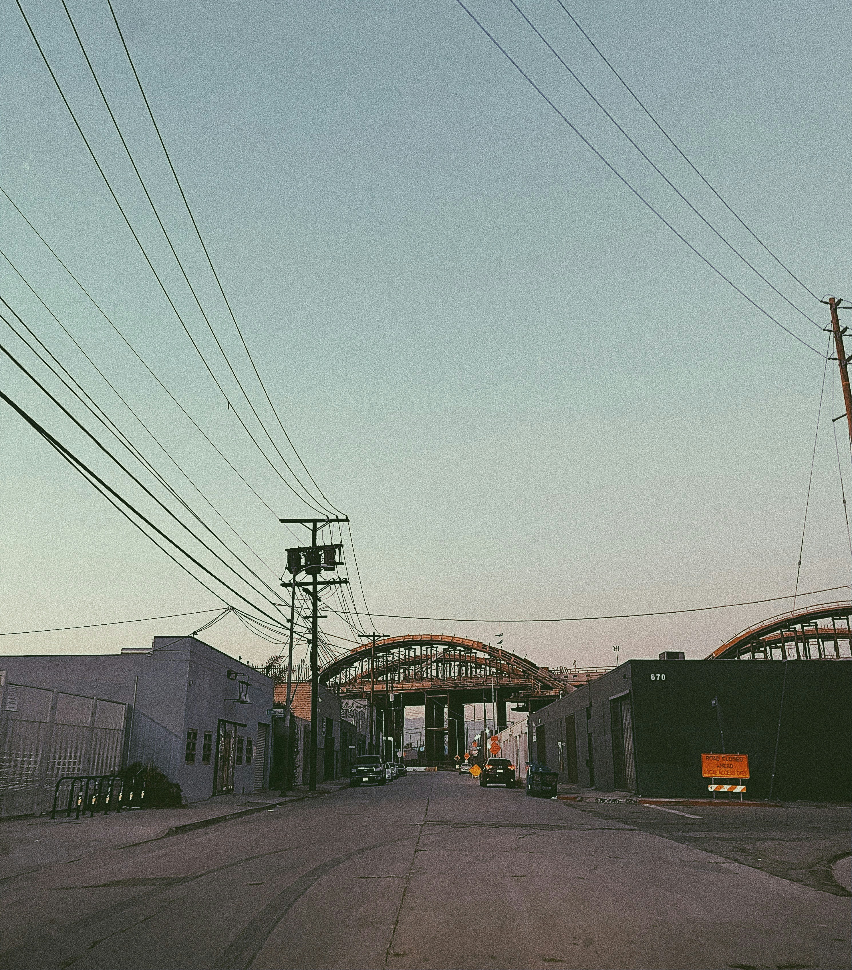 Arched Industrial Street Ahead