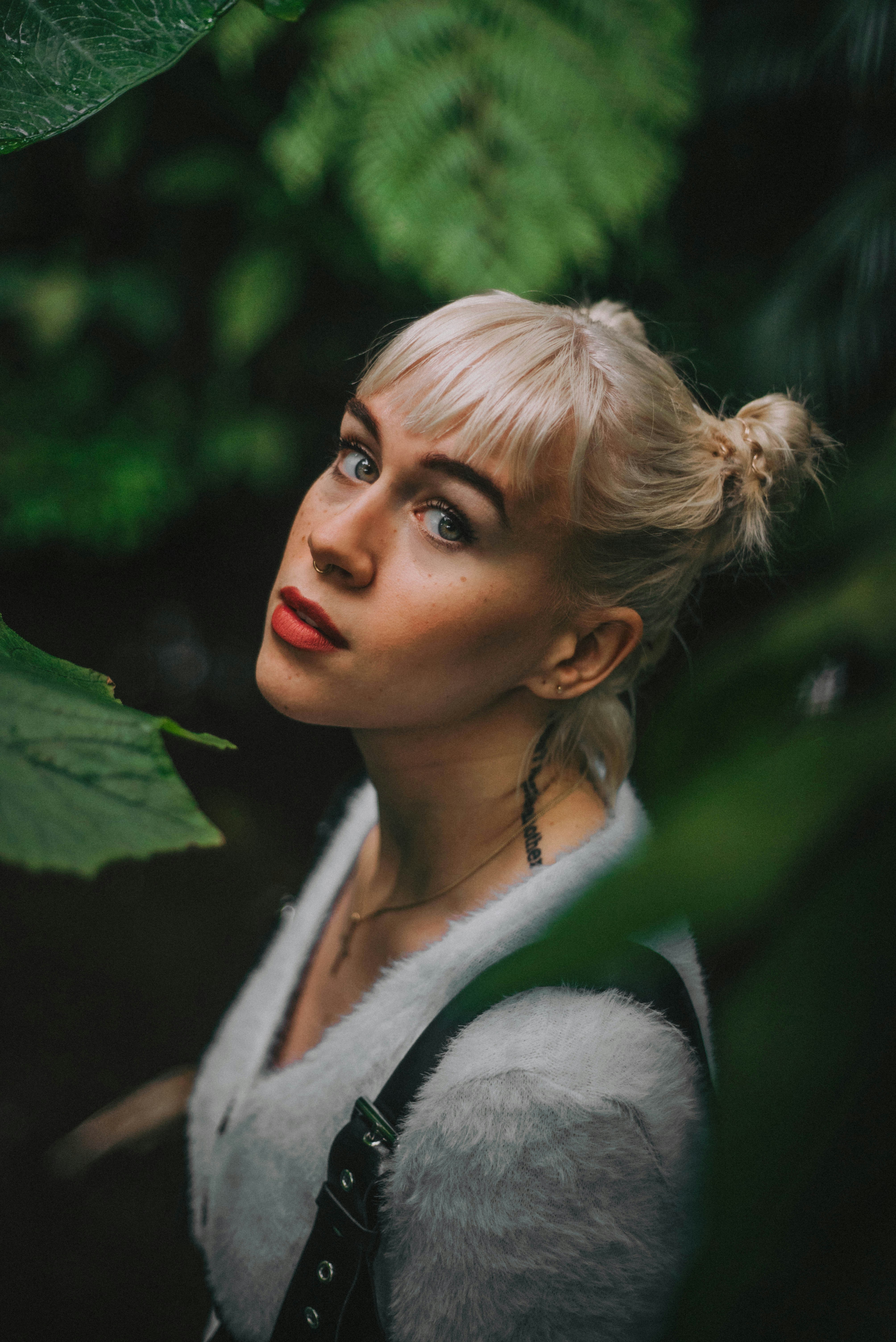 Veiled Gaze Through Jungle Light