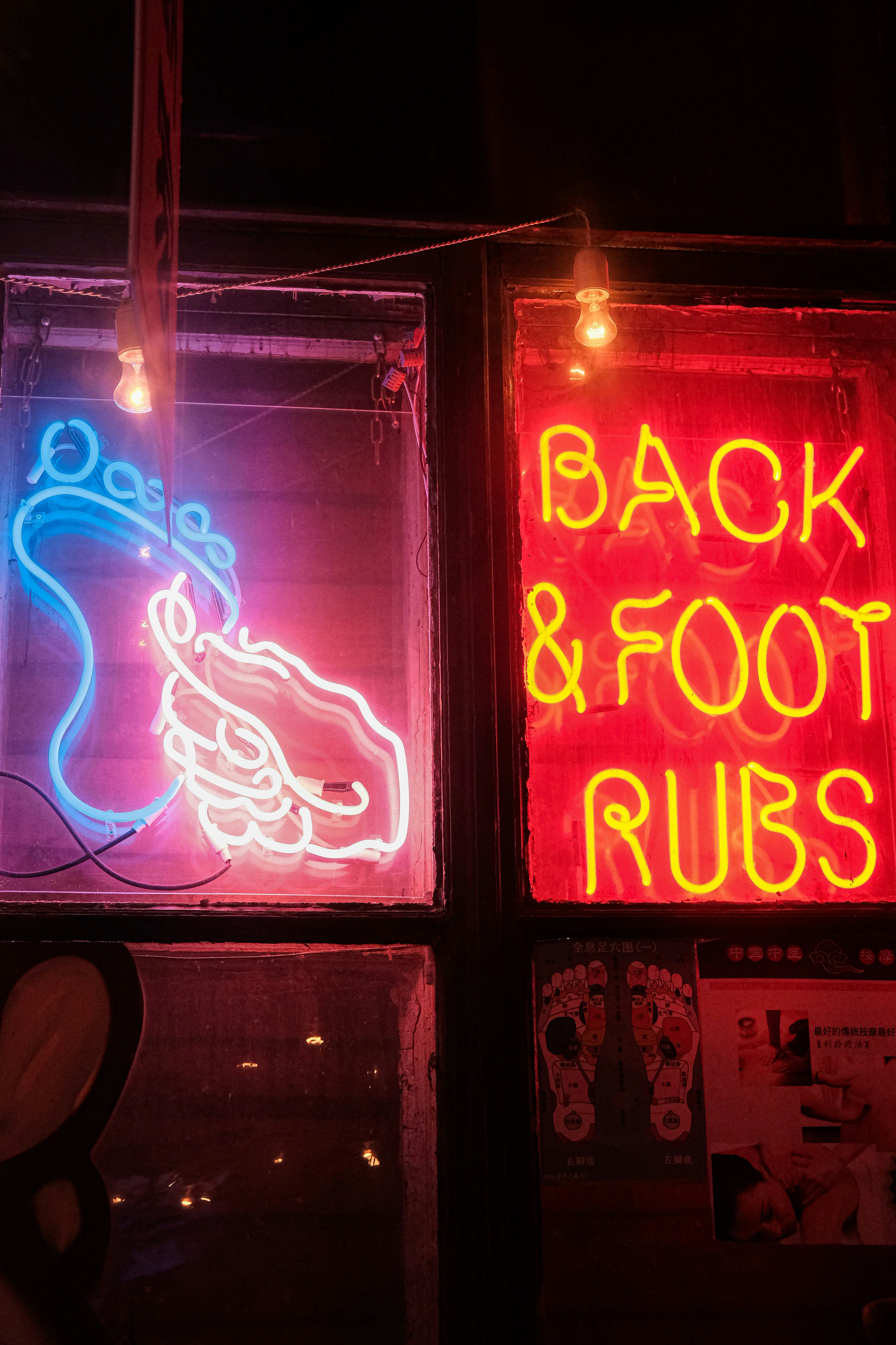 Red and blue led light signage photo – Free Light Image on Unsplash