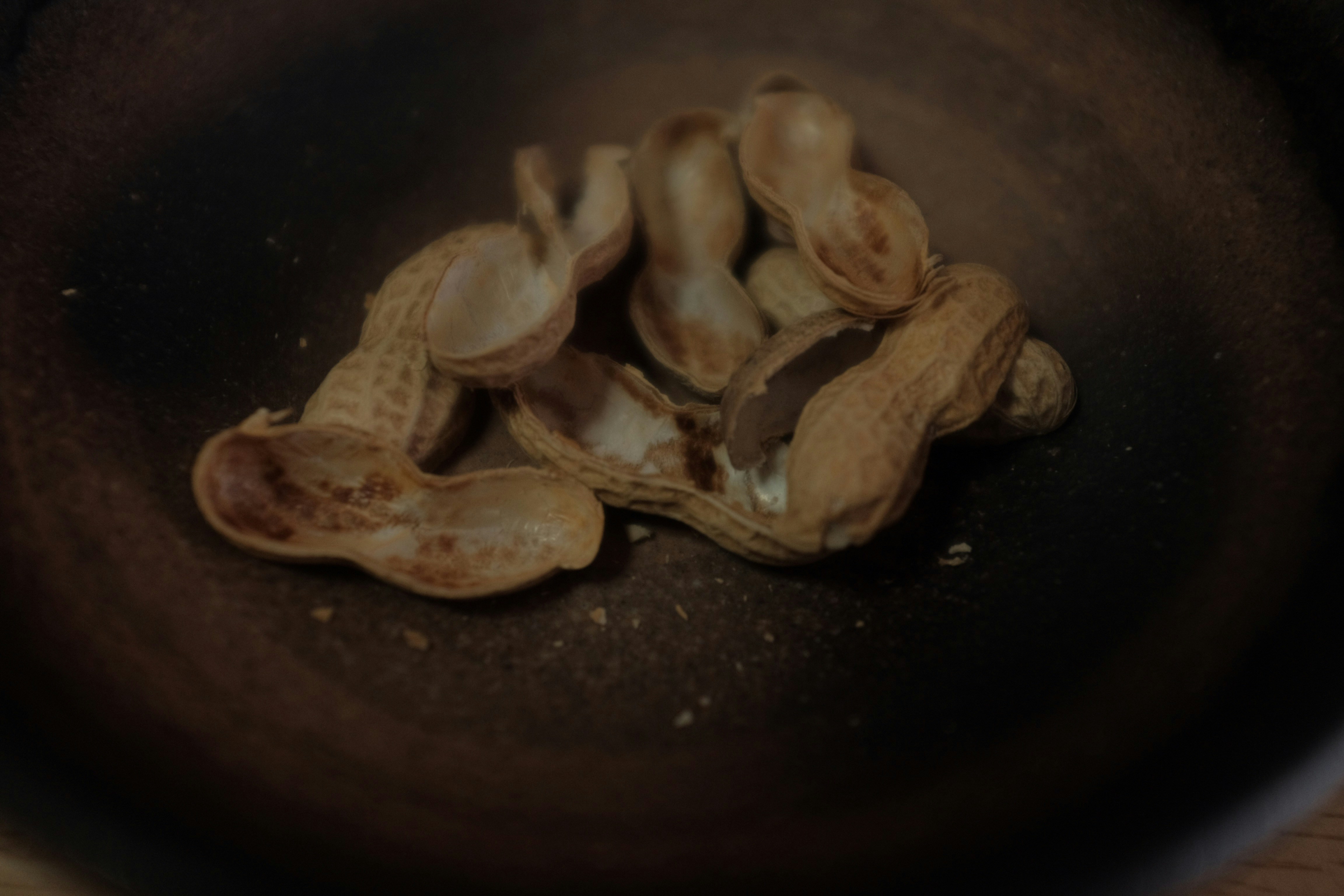 Shelled Peanut Still-Life in a Cast-Iron Pan