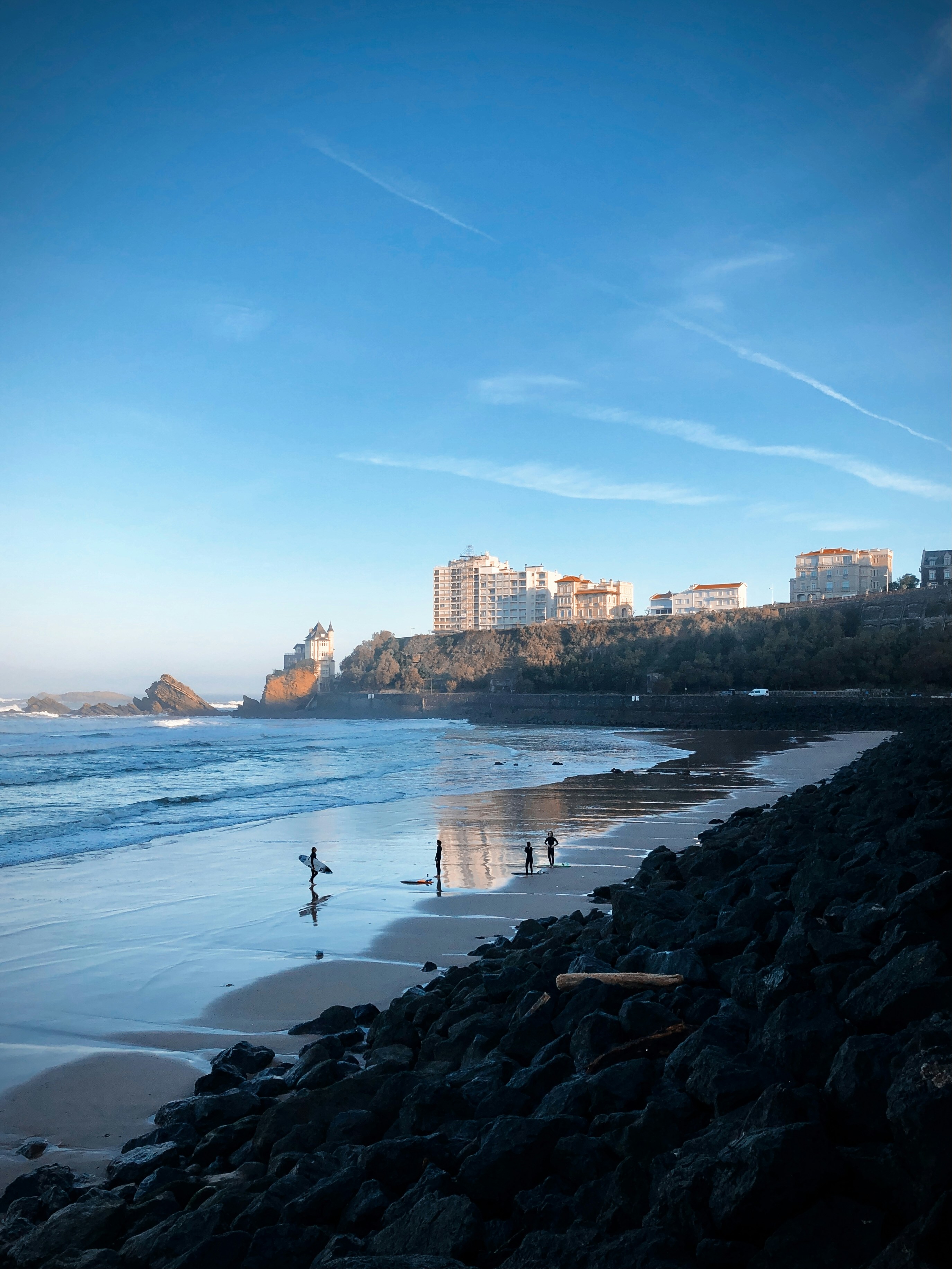 Harbor Cliff and Coastal Row: Dawn Light on a Sea-Edge Skyline