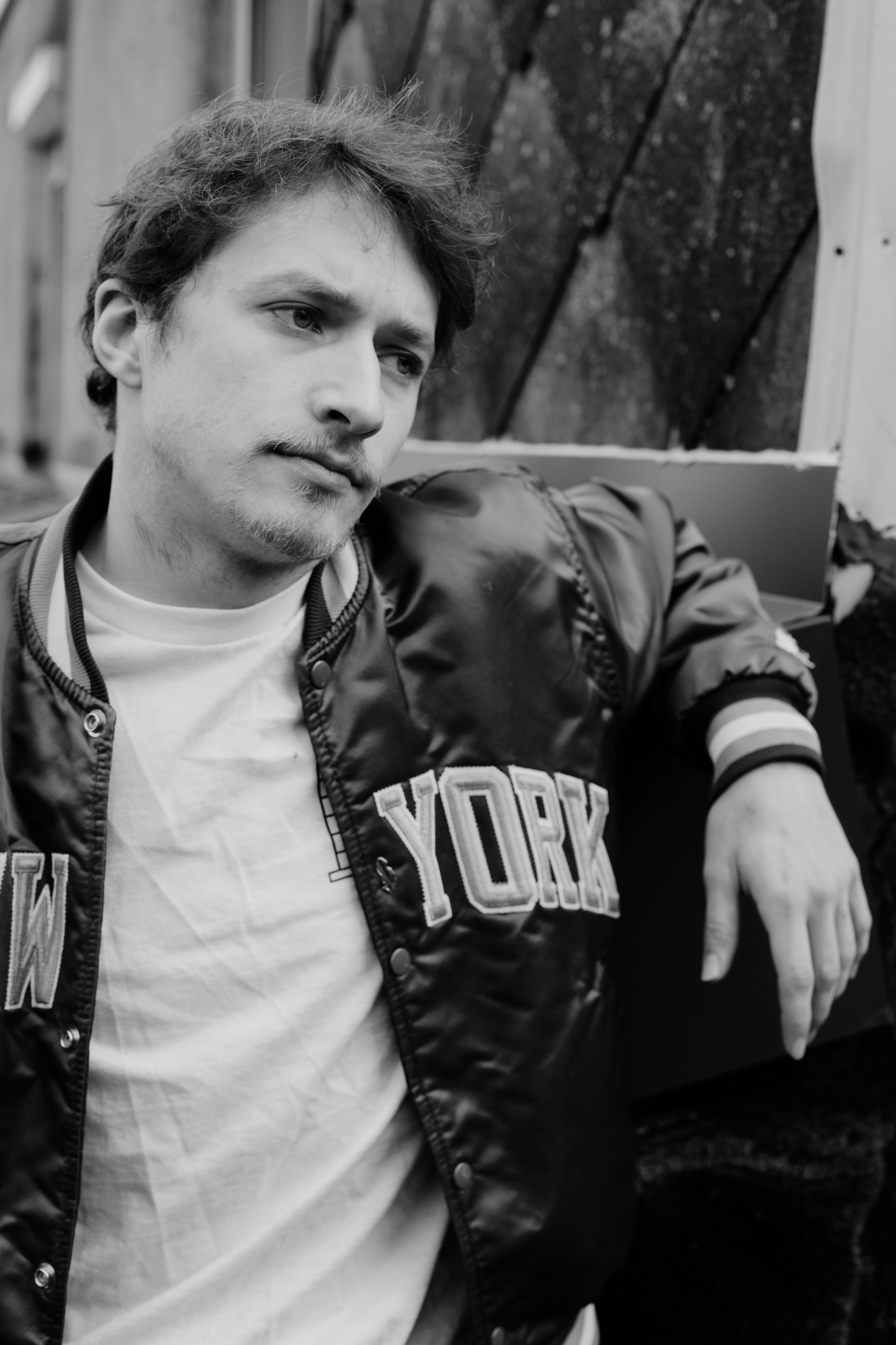 nthnwck, a really cool photographer and cool dude from BXL, shot at my sisters' boyfriends house and styling by me staring my dad's old jacket.