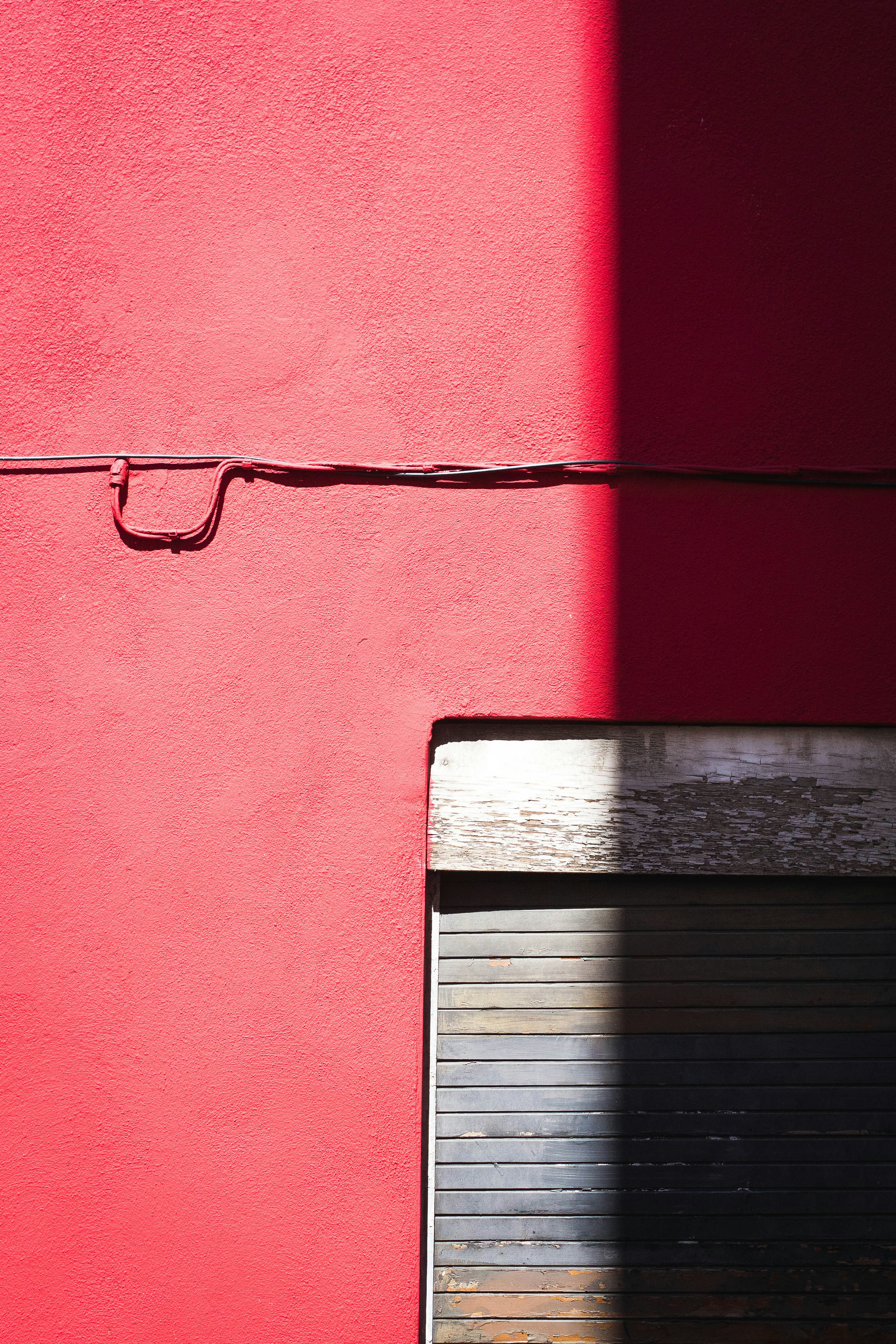 red and black painted wall