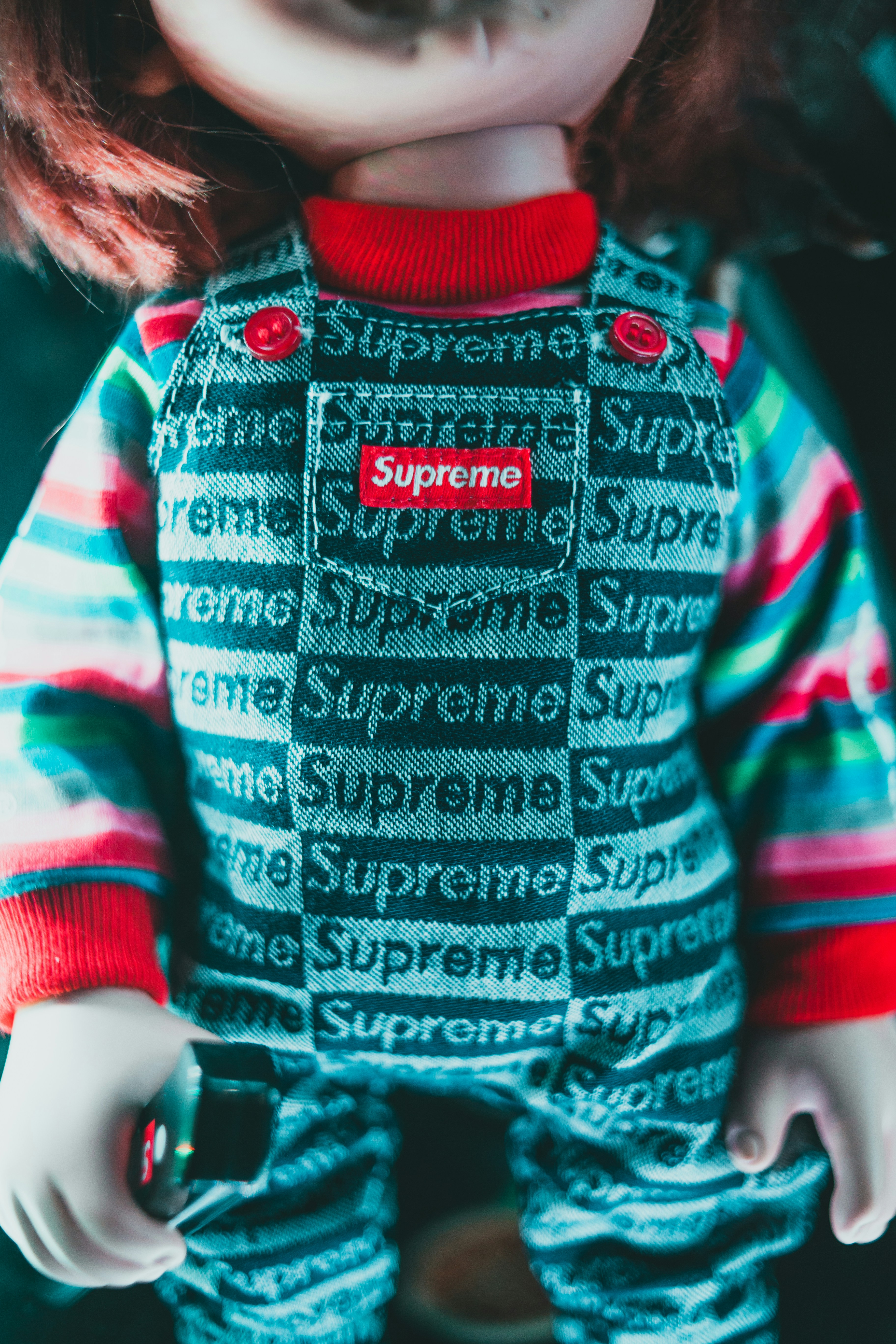 Miniature Supreme: A Tiny Fashion Icon in Denim Monogram