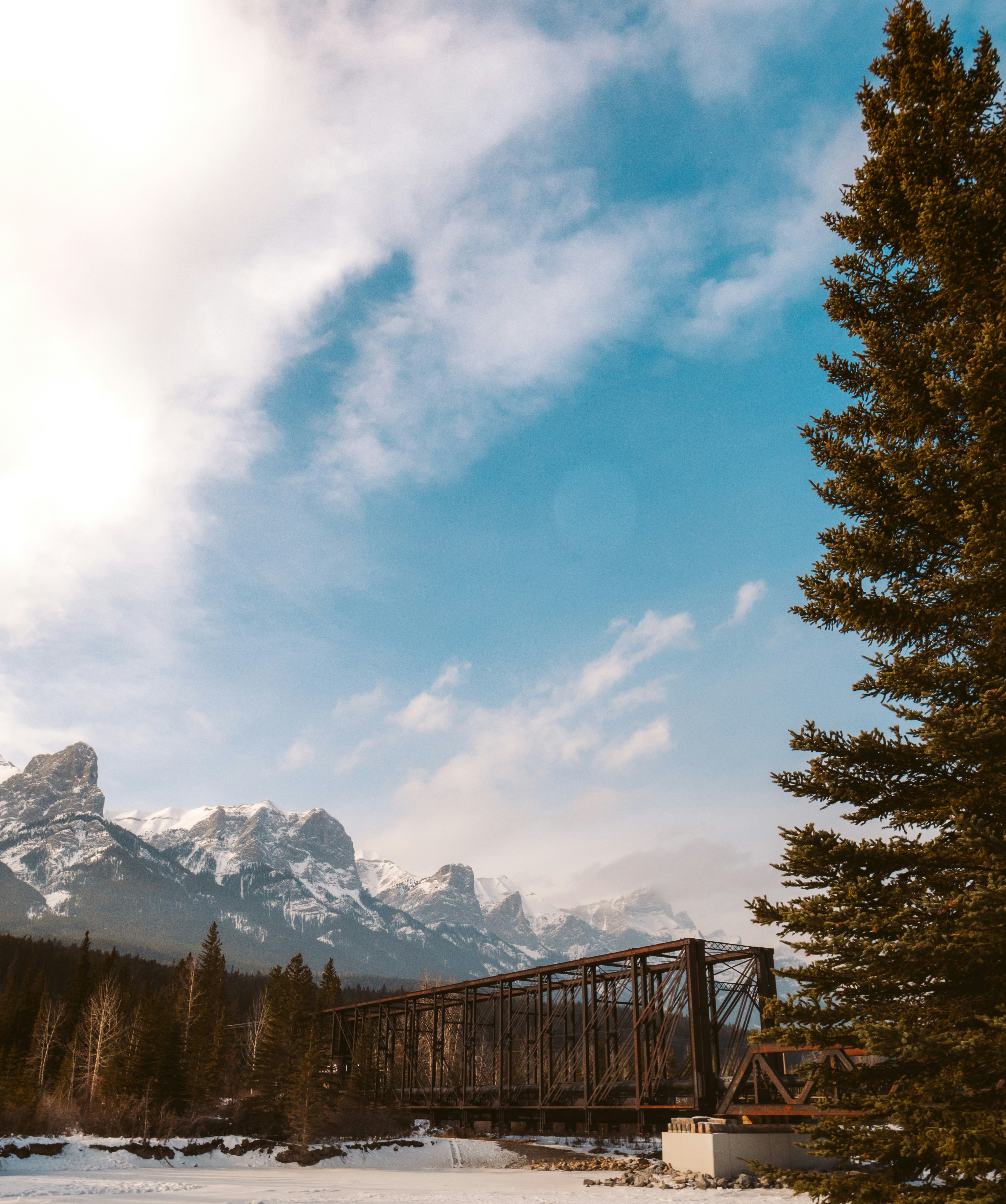 Green trees near snow covered mountain during daytime photo – Free ...