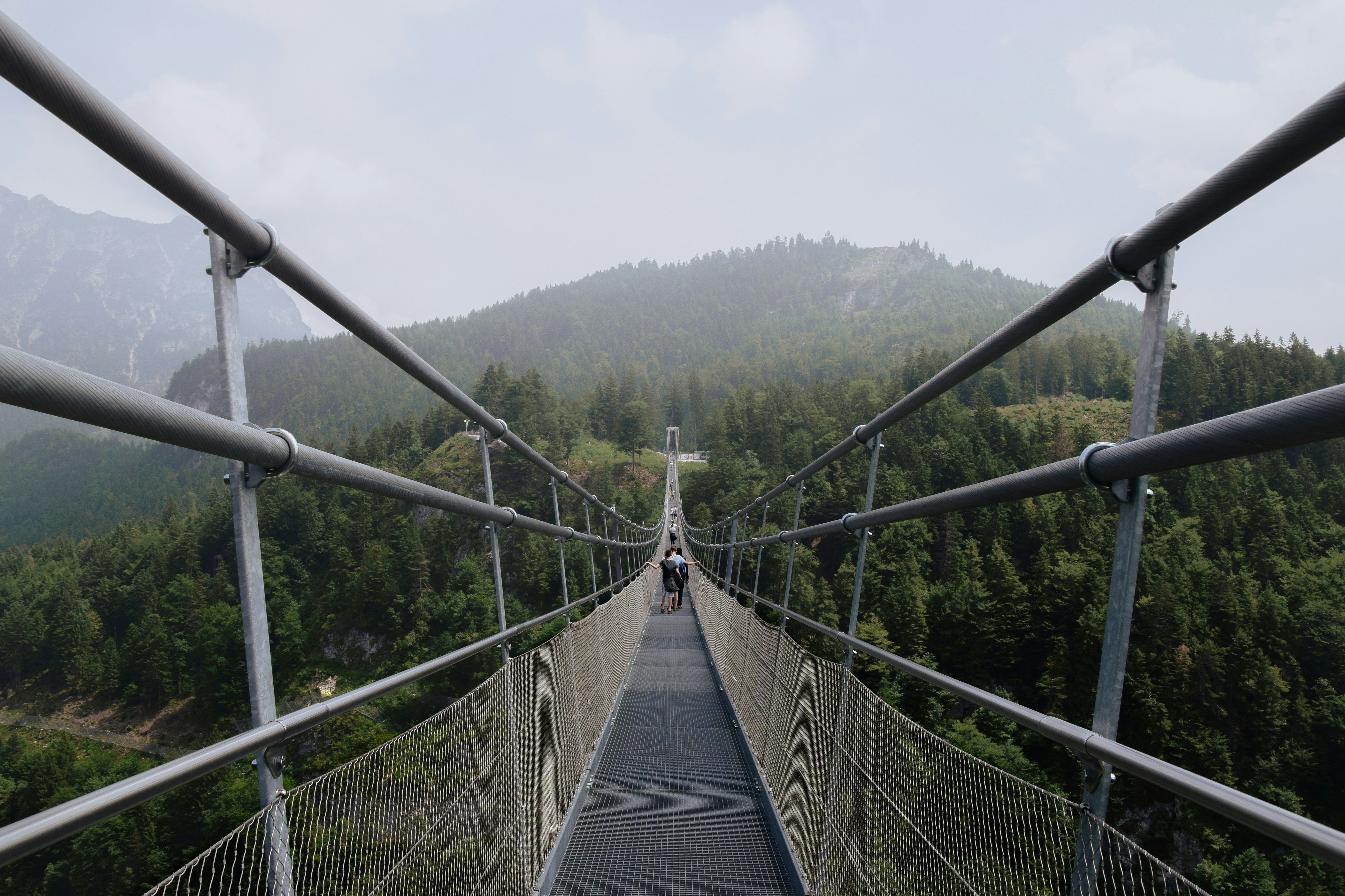 Un pont suspendu au milieu d’une forêt photo – Photo Deutschland ...