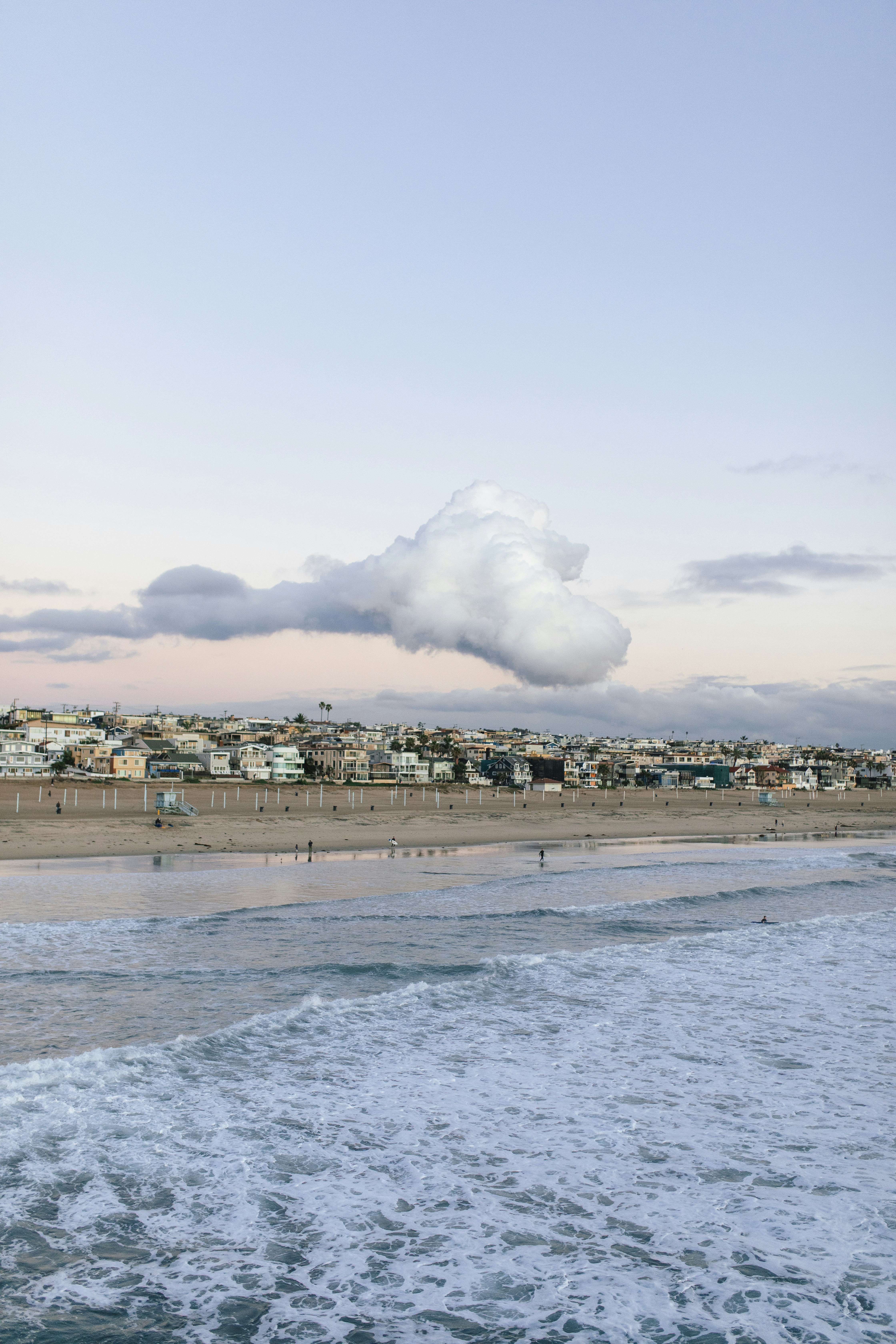 Cloud over the Crescent Beach: A Quiet Seaside Panorama